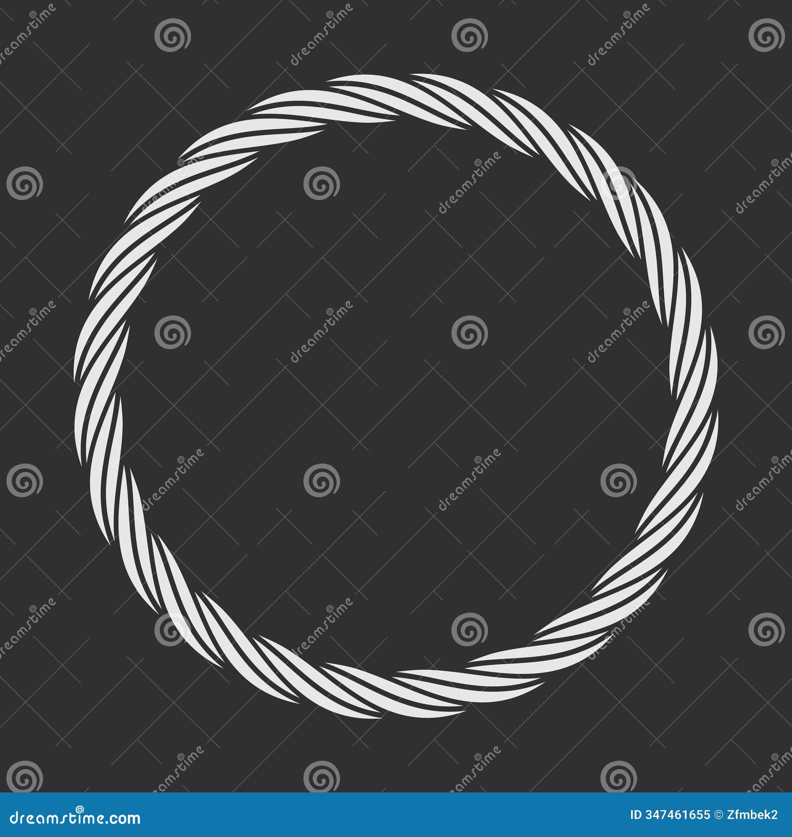 Round Marine Rope Frame Set. Vintage Framework Isolated On White ...