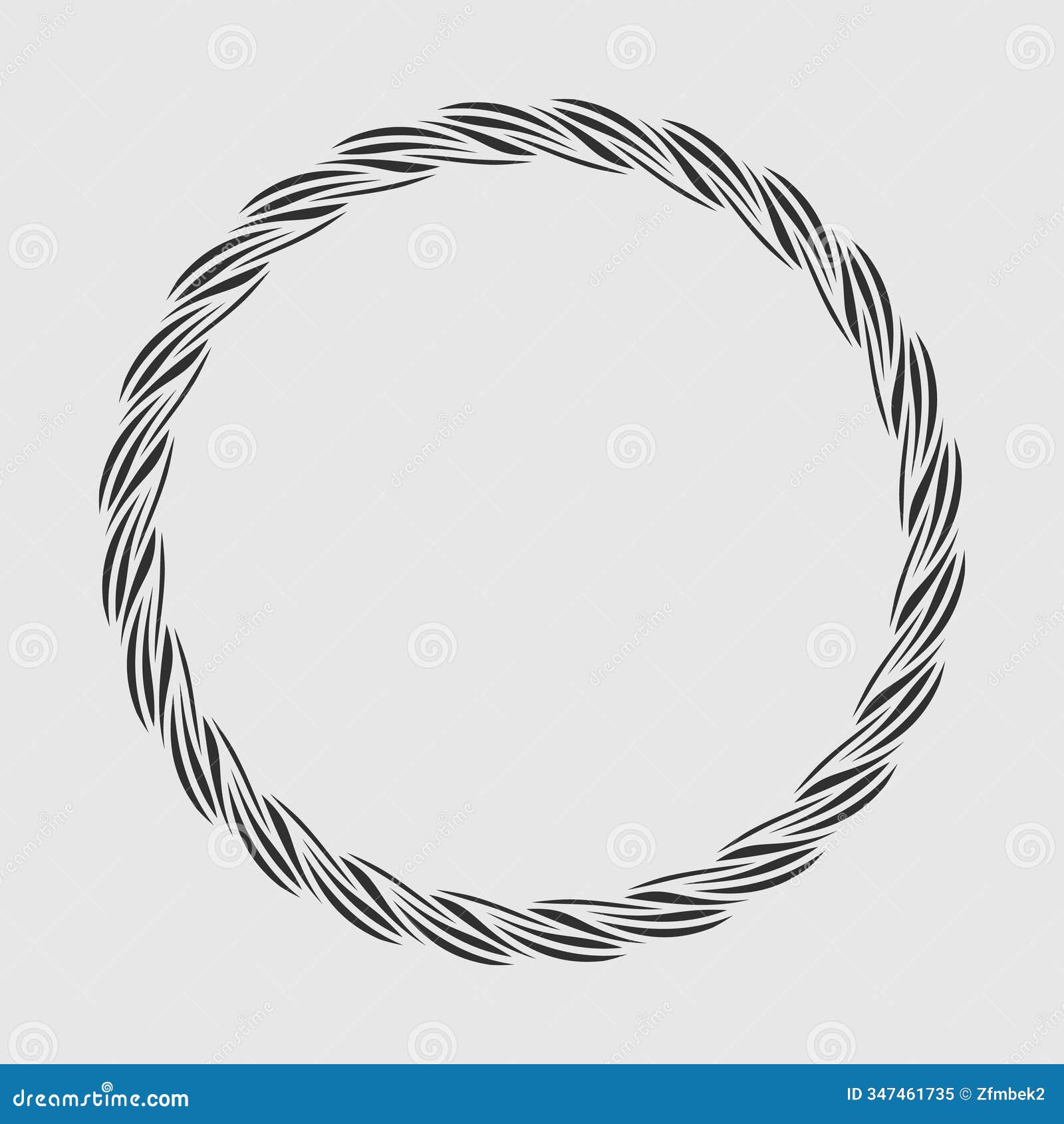 Round Marine Rope Frame Set. Vintage Framework Isolated On White ...