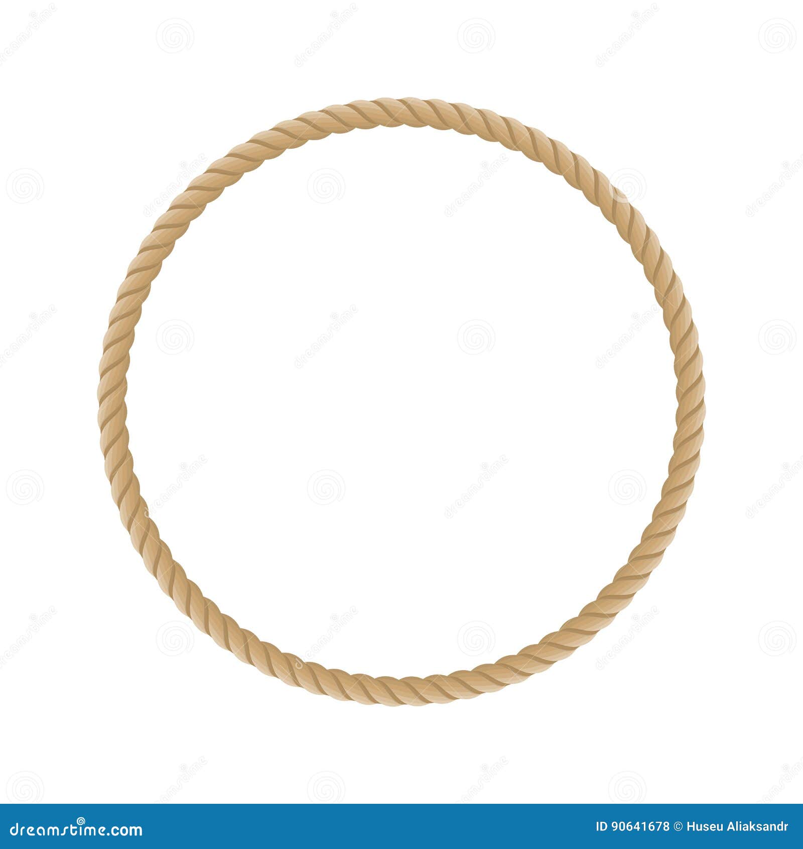 Round Marine Rope Frame Set. Vintage Framework Isolated On White ...