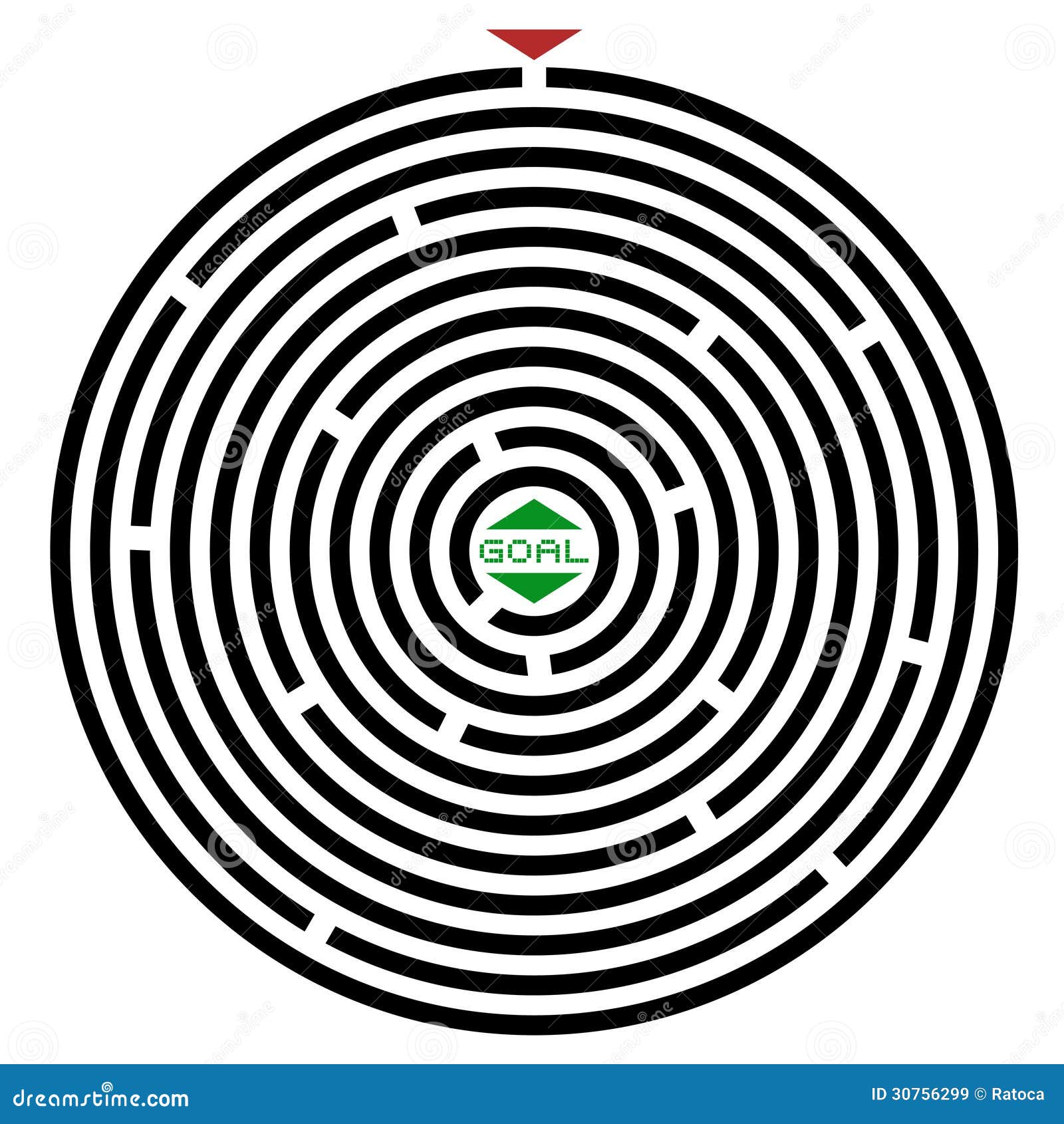 Round maze stock vector. Illustration of confusion, maze - 30756299