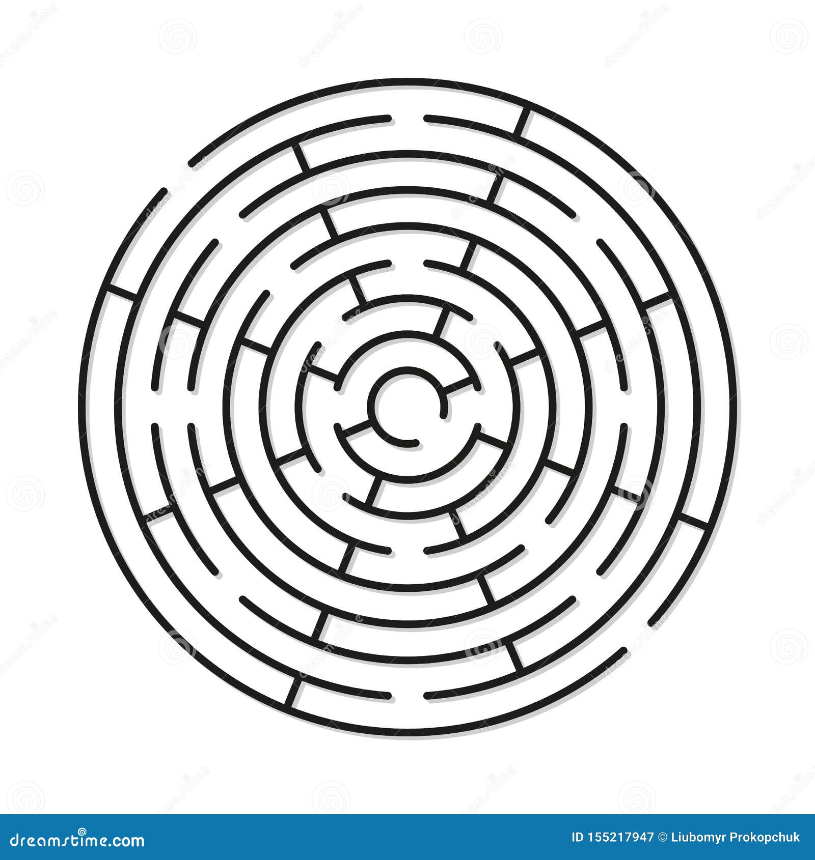 Round maze icon stock vector. Illustration of logo, shape - 155217947