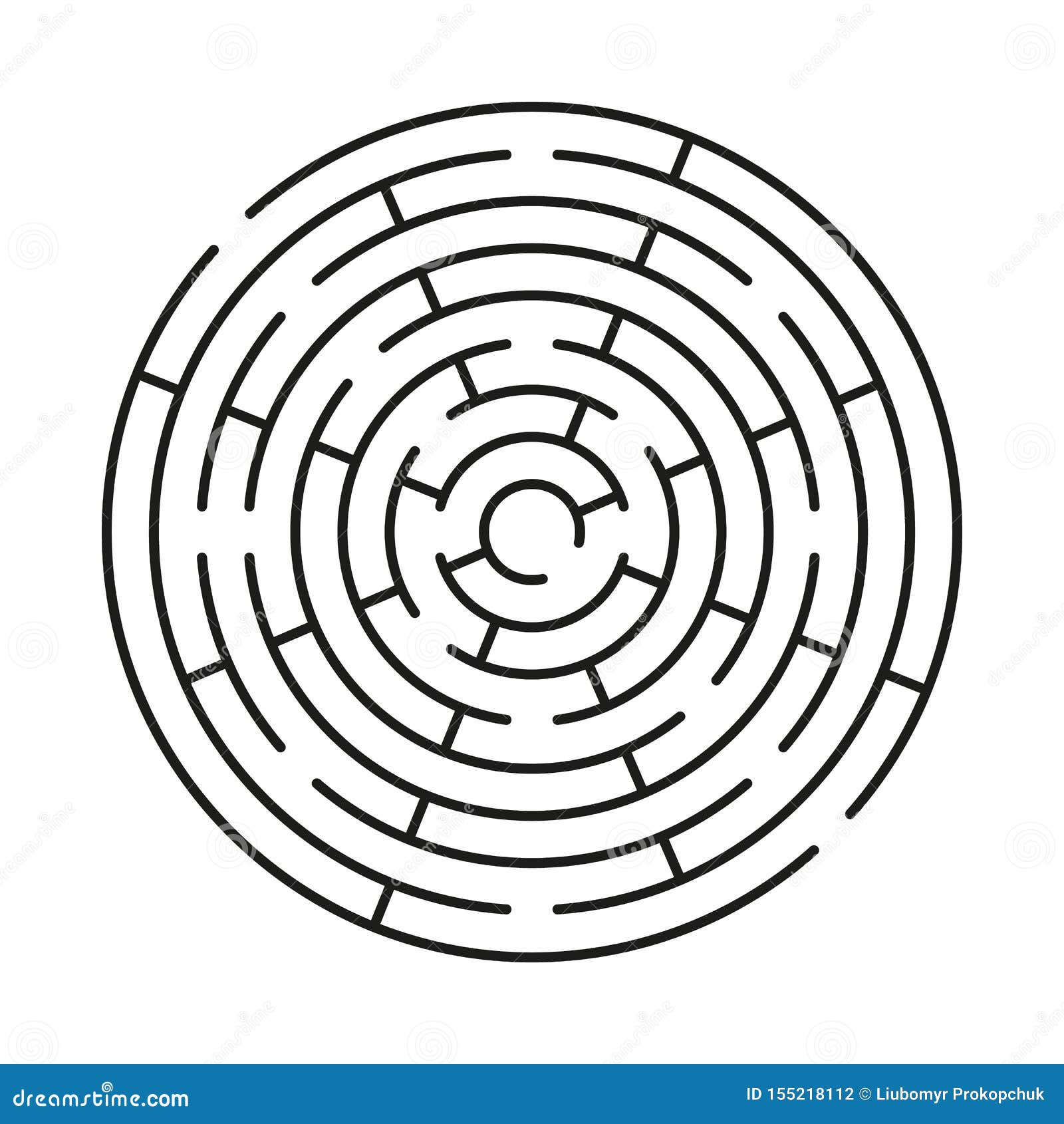 Round maze icon stock illustration. Illustration of circle - 155218112