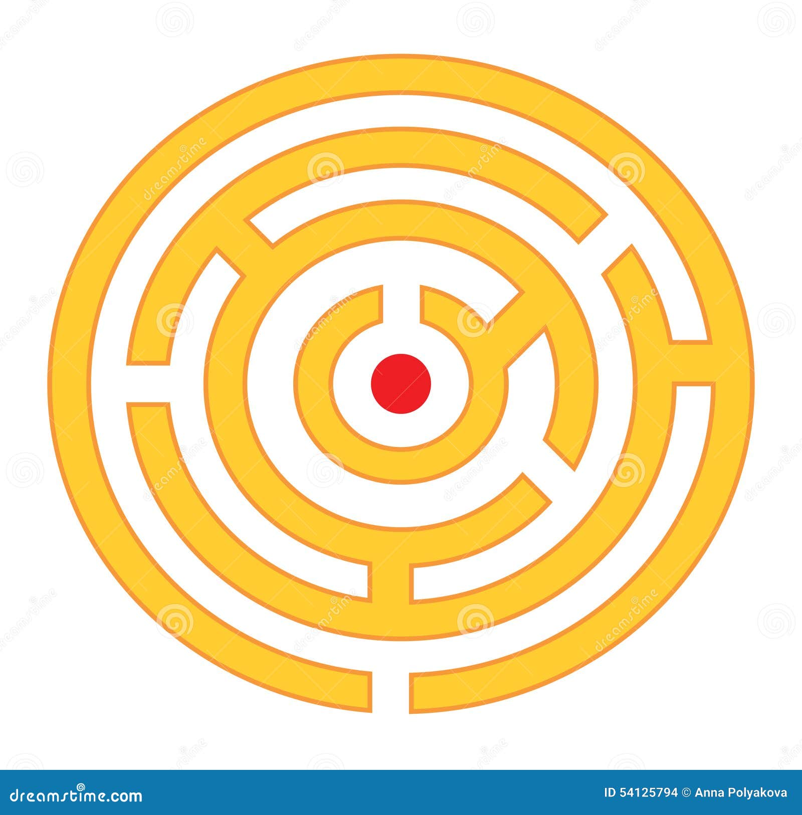 Round maze stock vector. Illustration of round, labyrinth - 54125794