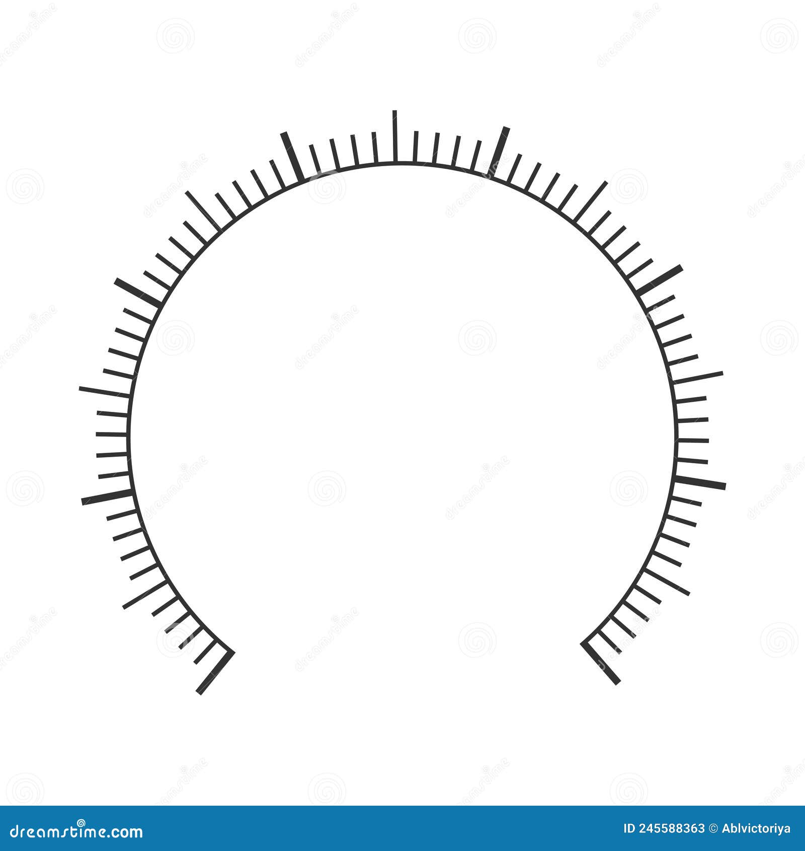 Round Measuring Dashboard Template With Two Charts. Pressure Meter ...