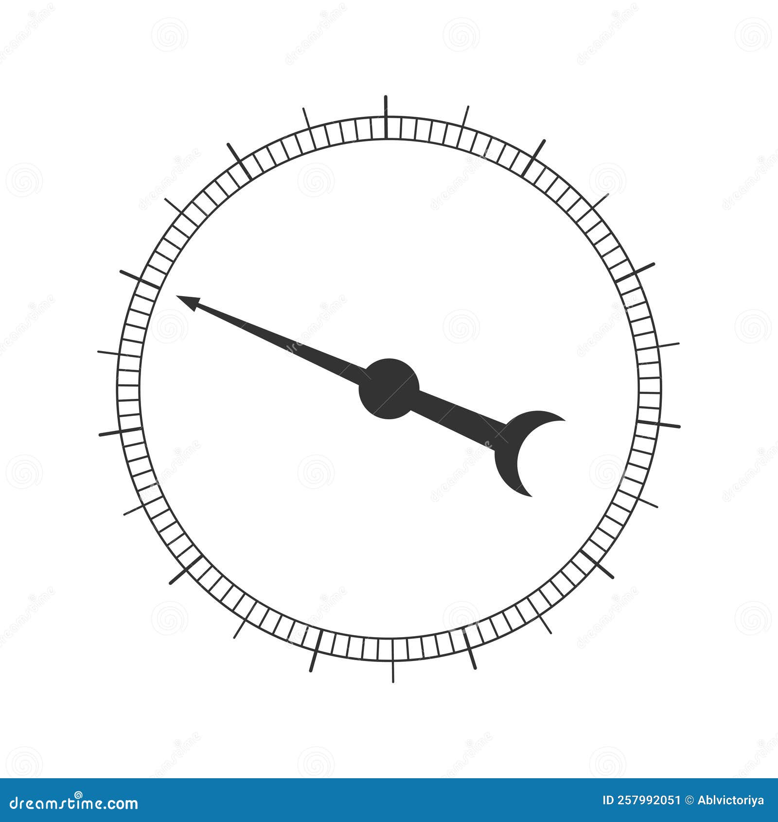 Round Measuring Scale With Arrow. Graphic Template Of Barometer ...