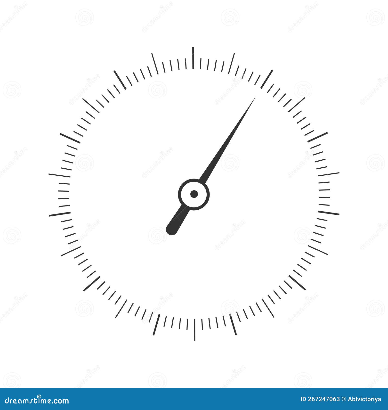 Round Measuring Scale with Arrow. Template of Barometer, Compass ...