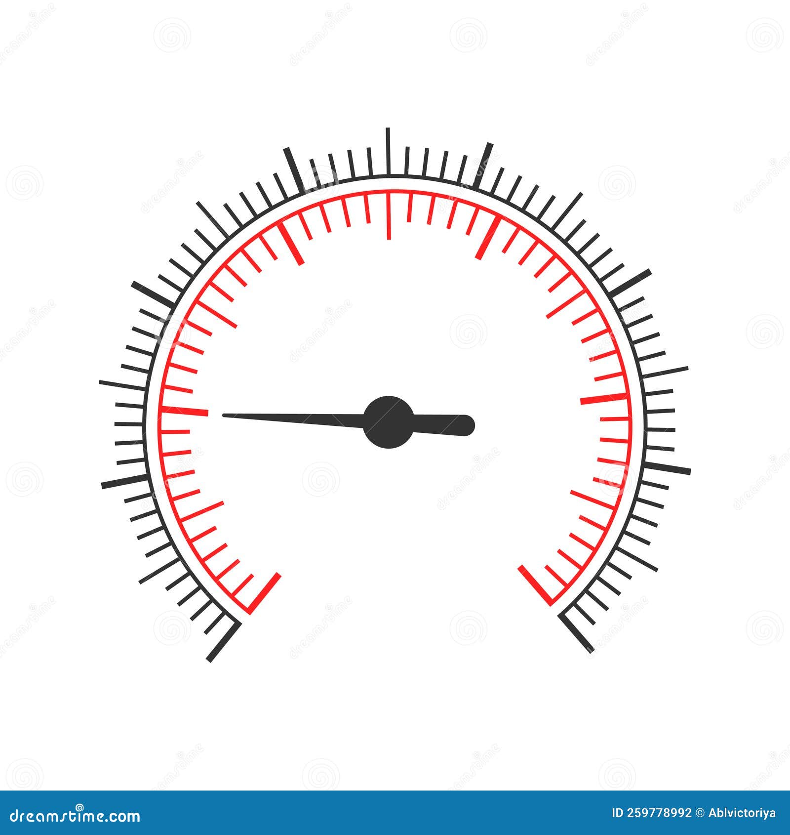 Round Measuring Scale with Two Charts and Arrow. Template of Pressure ...