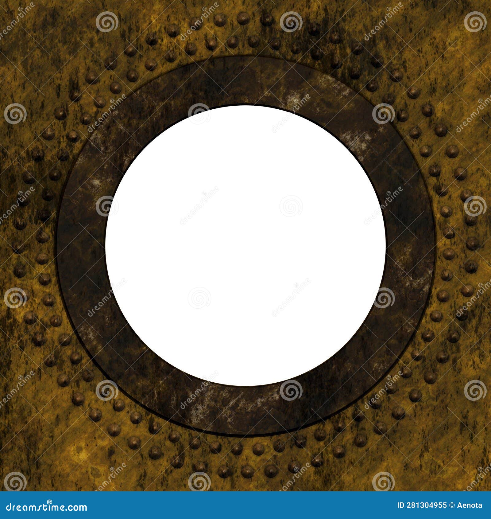 Round Mechanical Steampunk Frame Stock Illustration - Illustration of ...