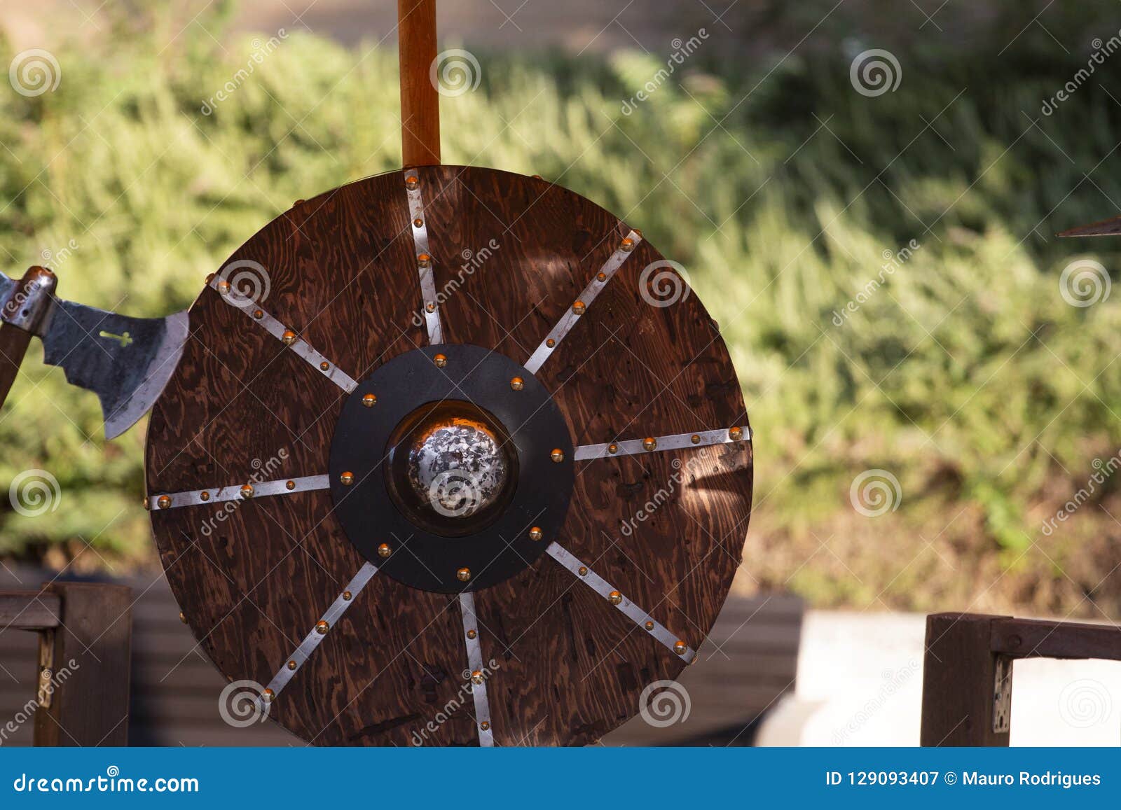 Round medieval shield stock image. Image of armor, warrior - 129093407