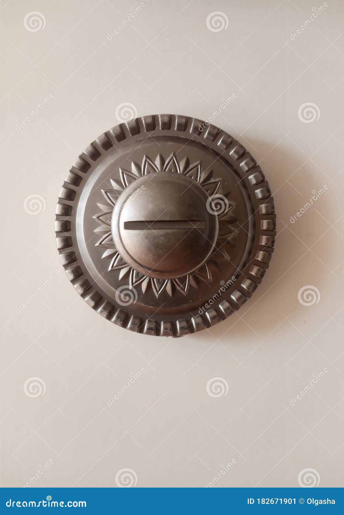 Round Metal Socket, Door Lock Element Stock Image - Image of socket ...
