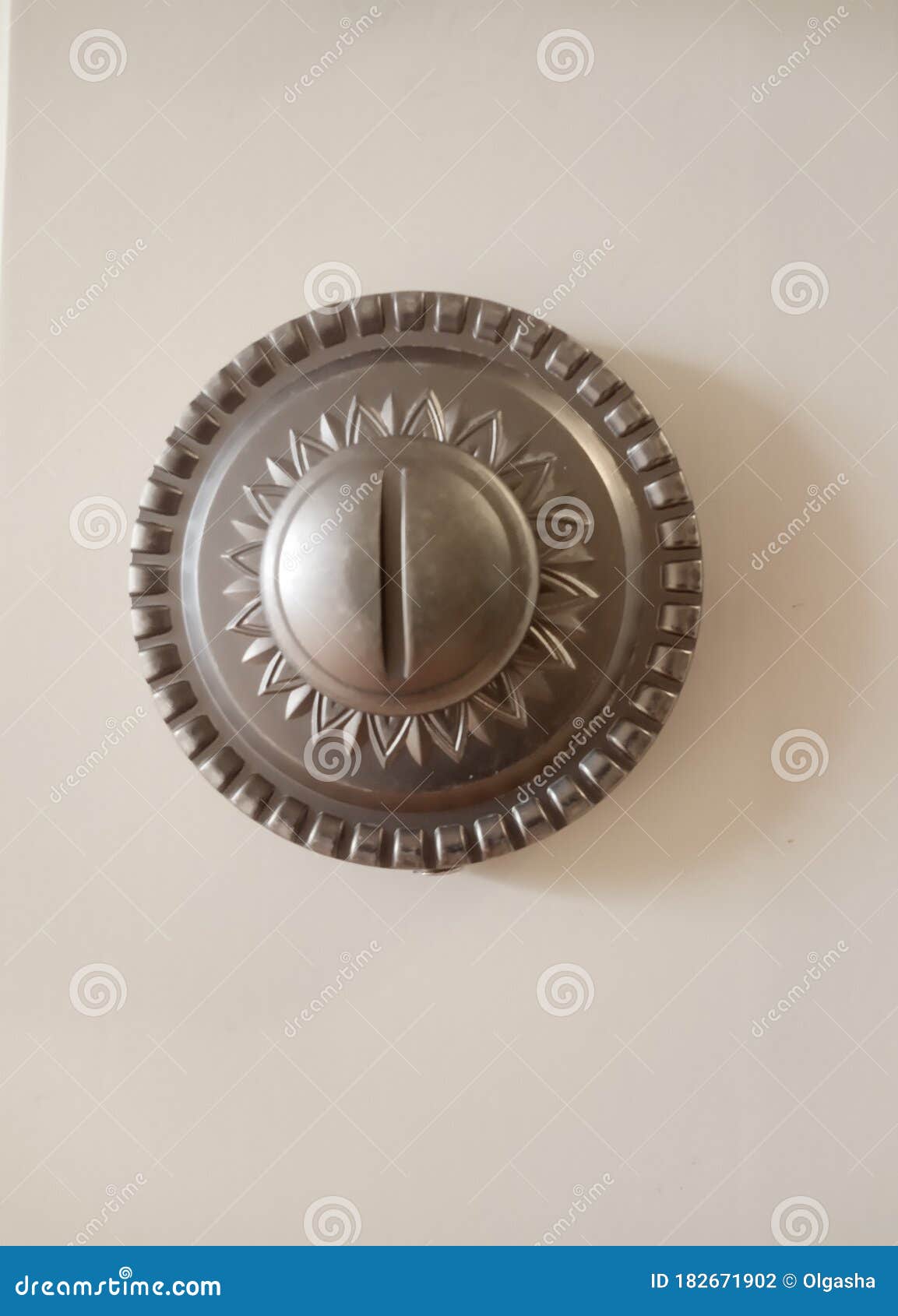 Round Metal Socket, Door Lock Element Stock Photo - Image of antique ...