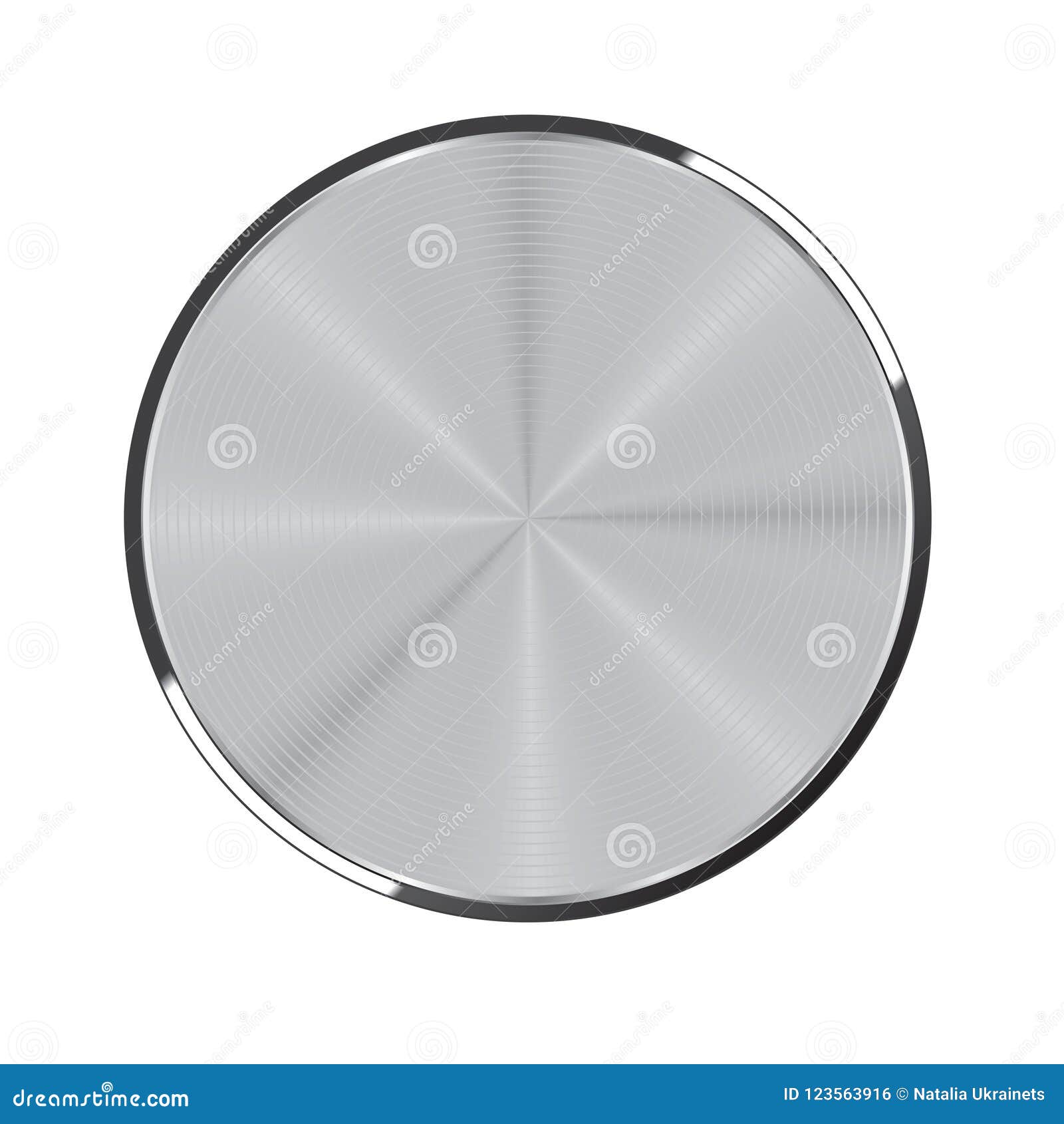 Round metal button stock vector. Illustration of shiny - 123563916