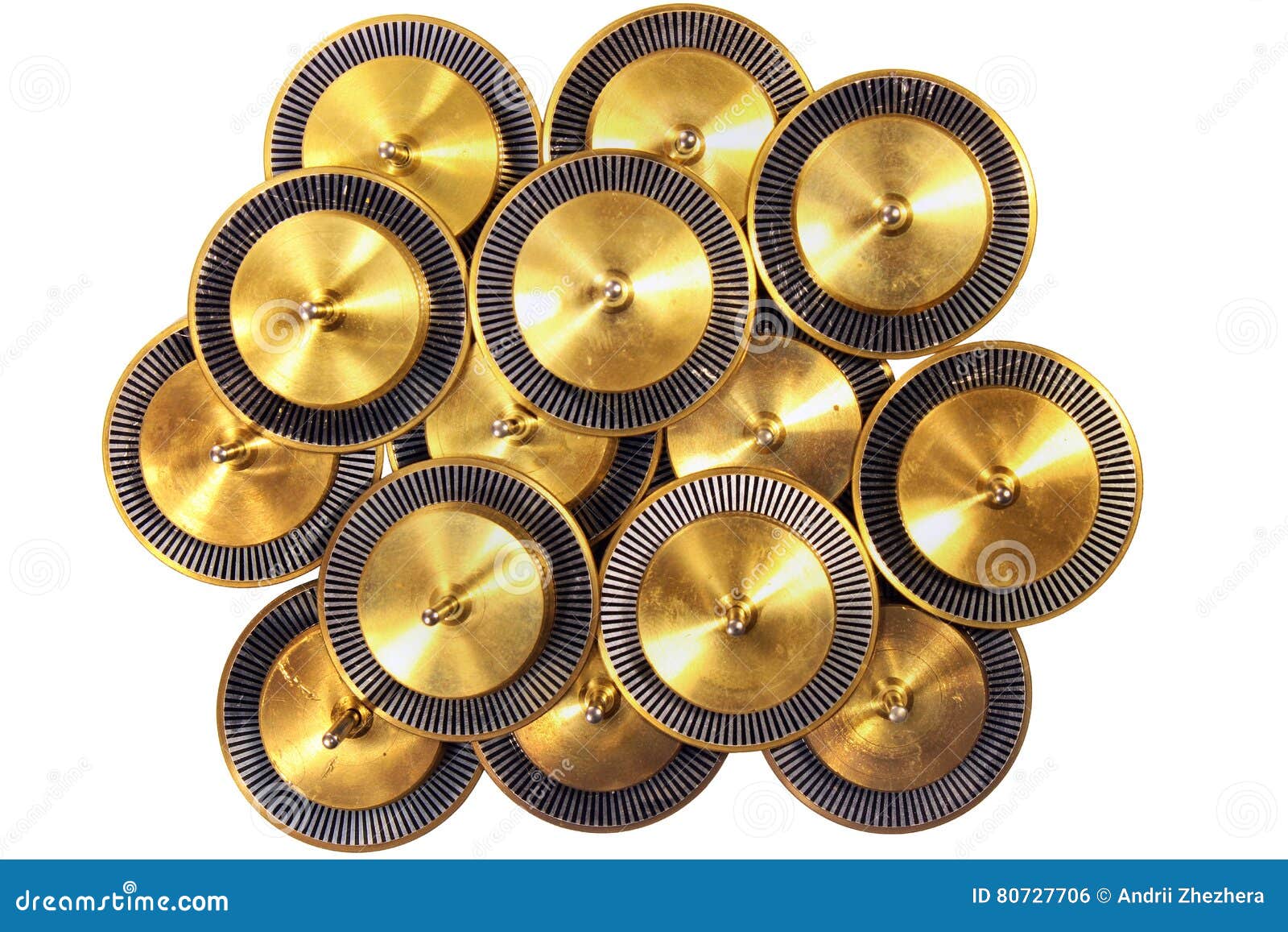 Round Metal Discs with Circular Marks for Rotation Speed Control Stock ...