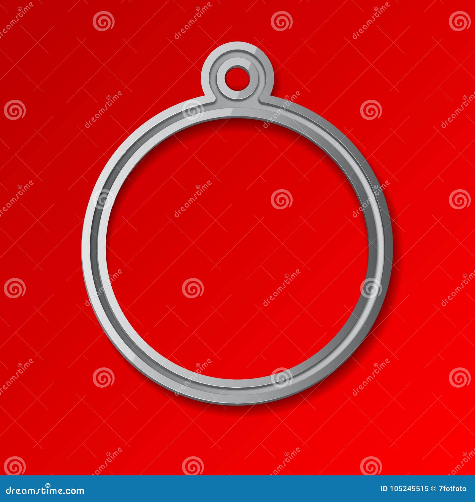 Round Metal Frame with a Hole for Hanging Stock Vector - Illustration ...