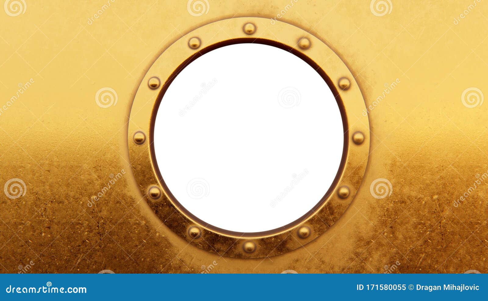 Round Metal Frame Isolated on the White Stock Illustration ...