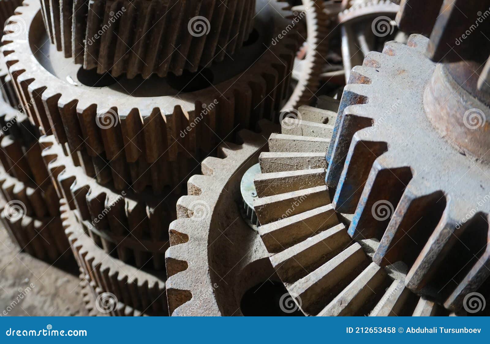 Round metal gears stock photo. Image of bolt, factory - 212653458