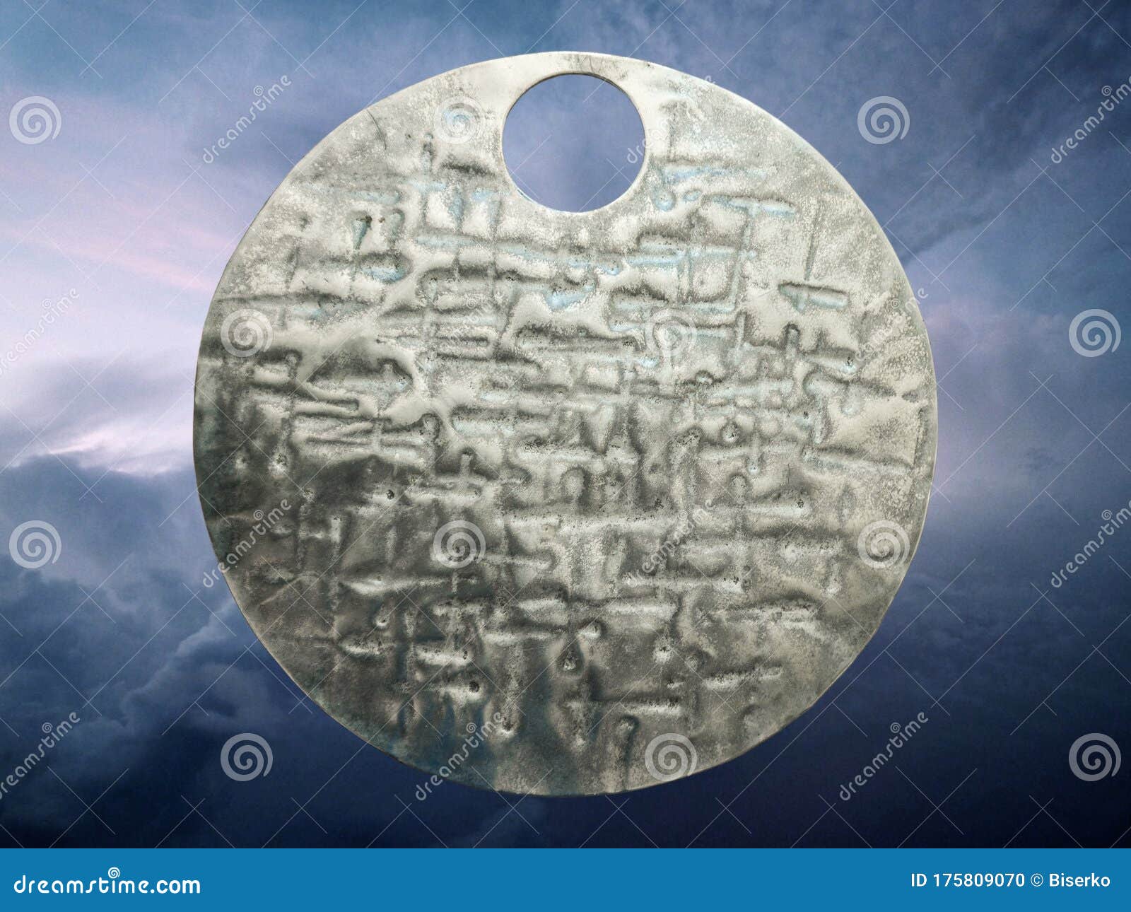 Round metal plate stock photo. Image of circuit, disc - 175809070