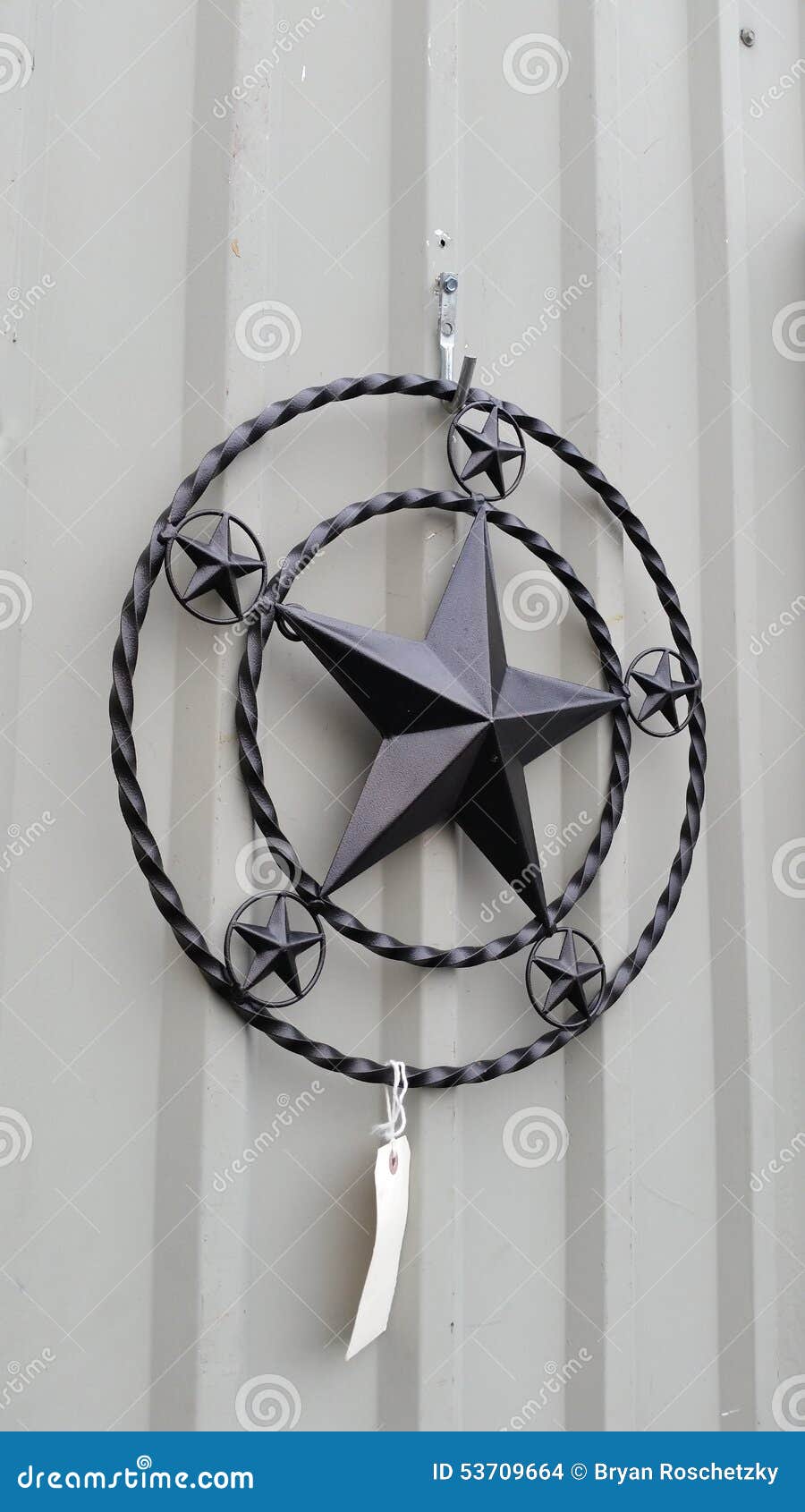 Round Metal Texas Star Black Chrome Stock Photo - Image of round ...