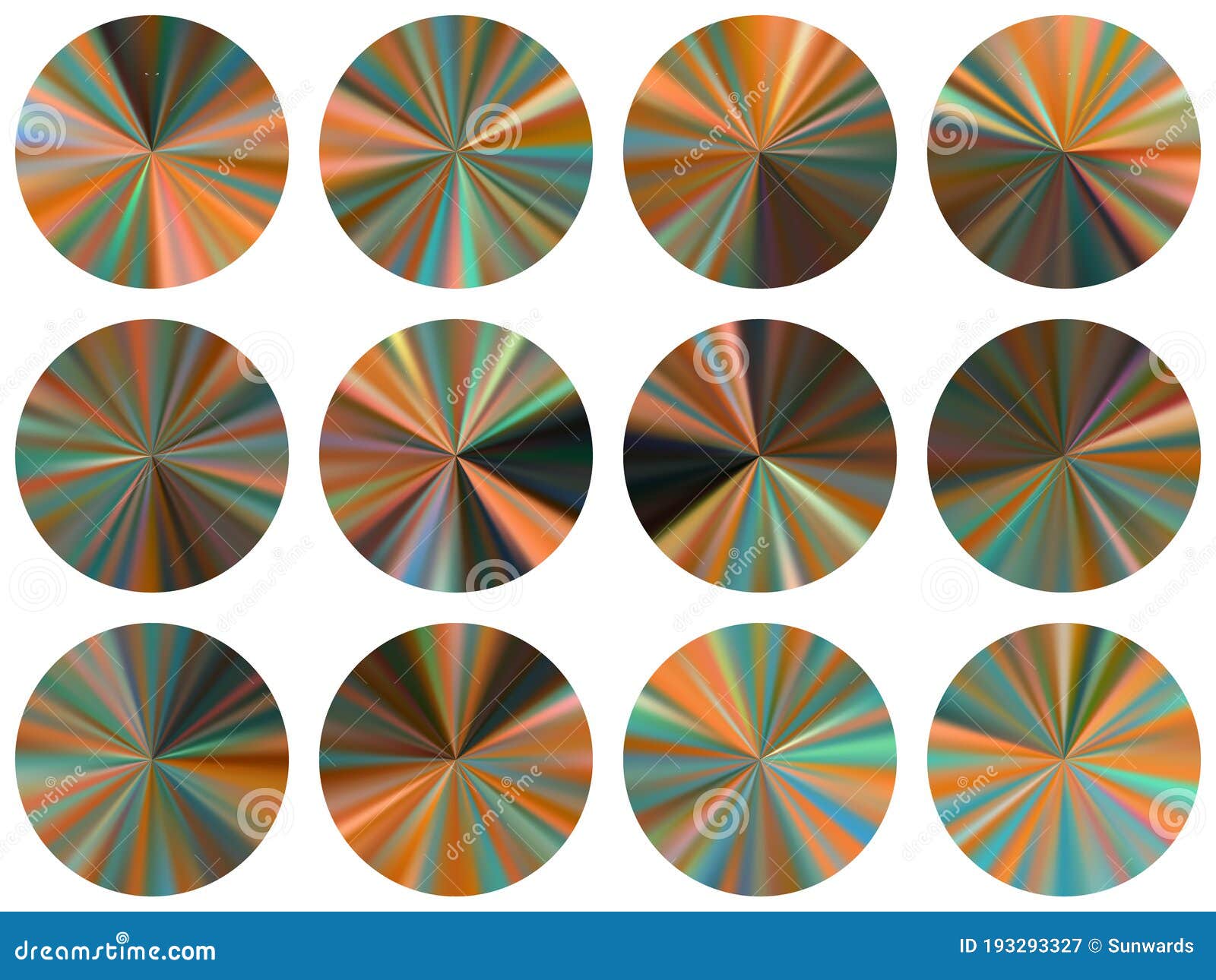 Round Metallic Gradient Ux Button Elements Vector Stock Vector ...