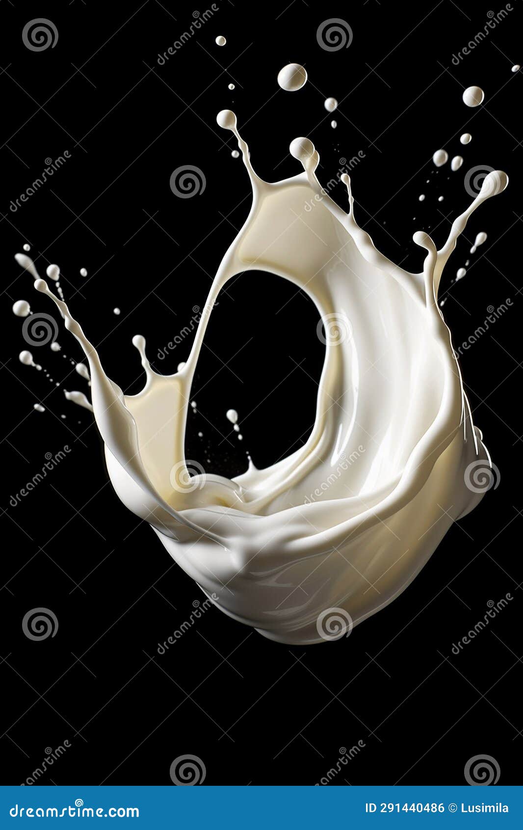 Round milk splash stock illustration. Illustration of drop - 291440486