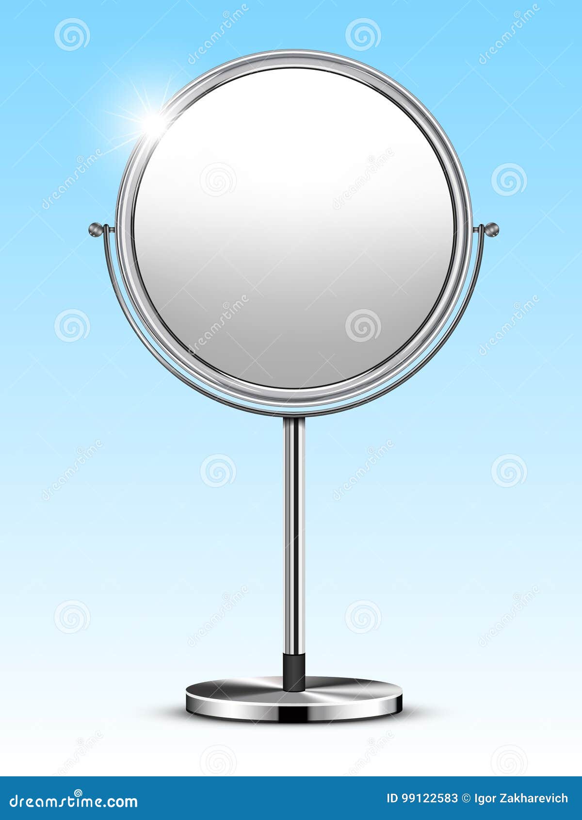 Round mirror stock vector. Illustration of shadow, mirror - 99122583