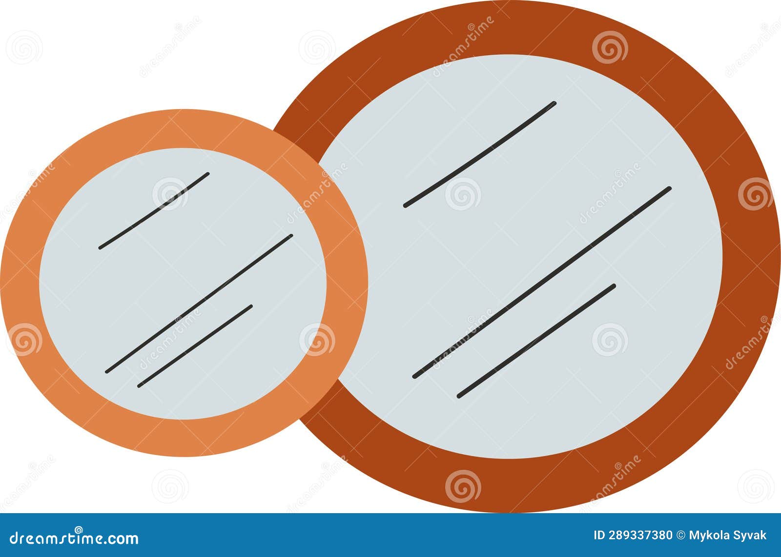 Round Mirrors for Interior stock vector. Illustration of apartment ...