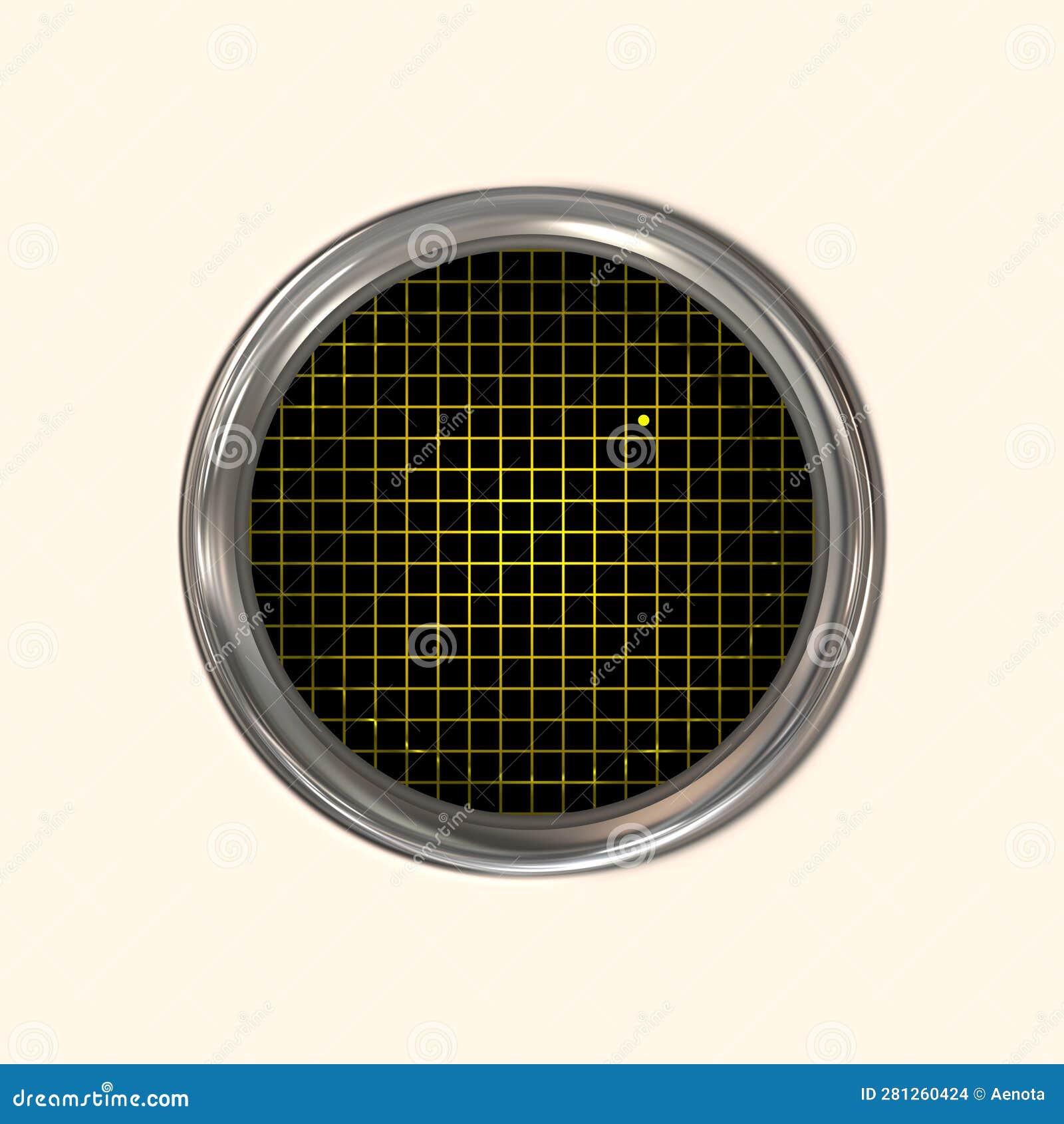 Round Modulation Oscilloscope Creen Stock Illustration - Illustration ...