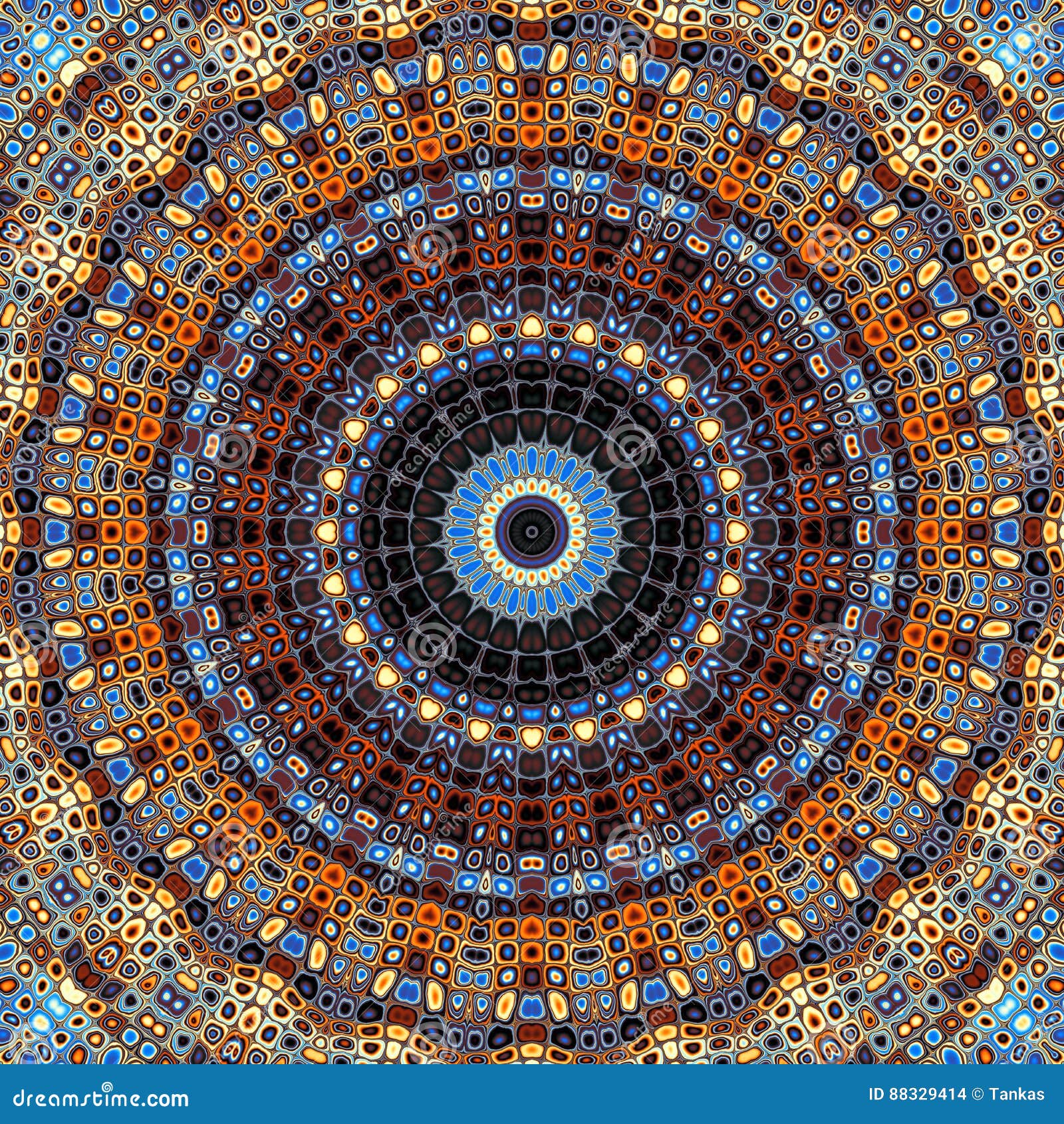 Round mosaic pattern stock illustration. Illustration of concept - 88329414