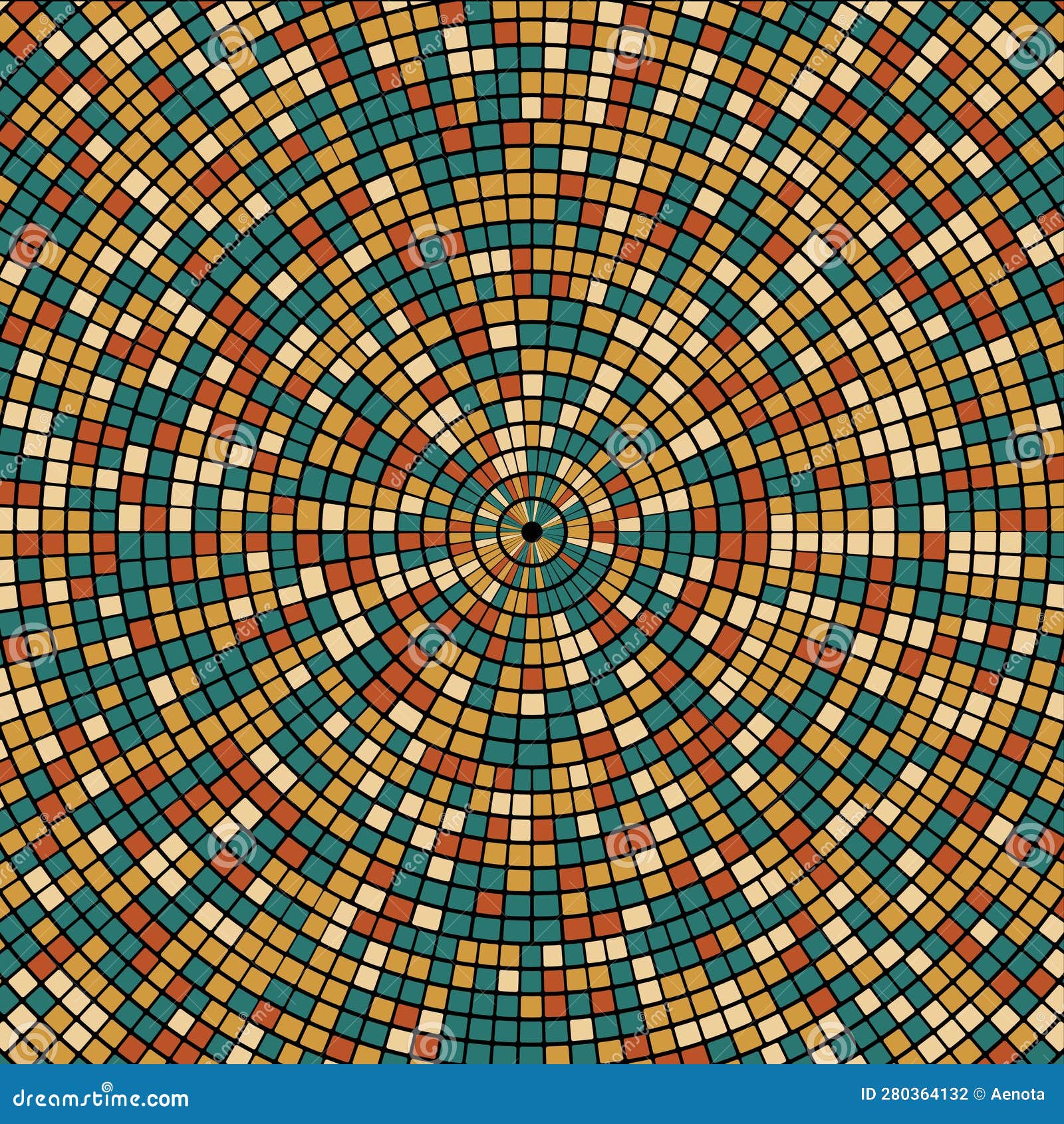 Round Mosaic - Vector Illustration Stock Vector - Illustration of moony ...