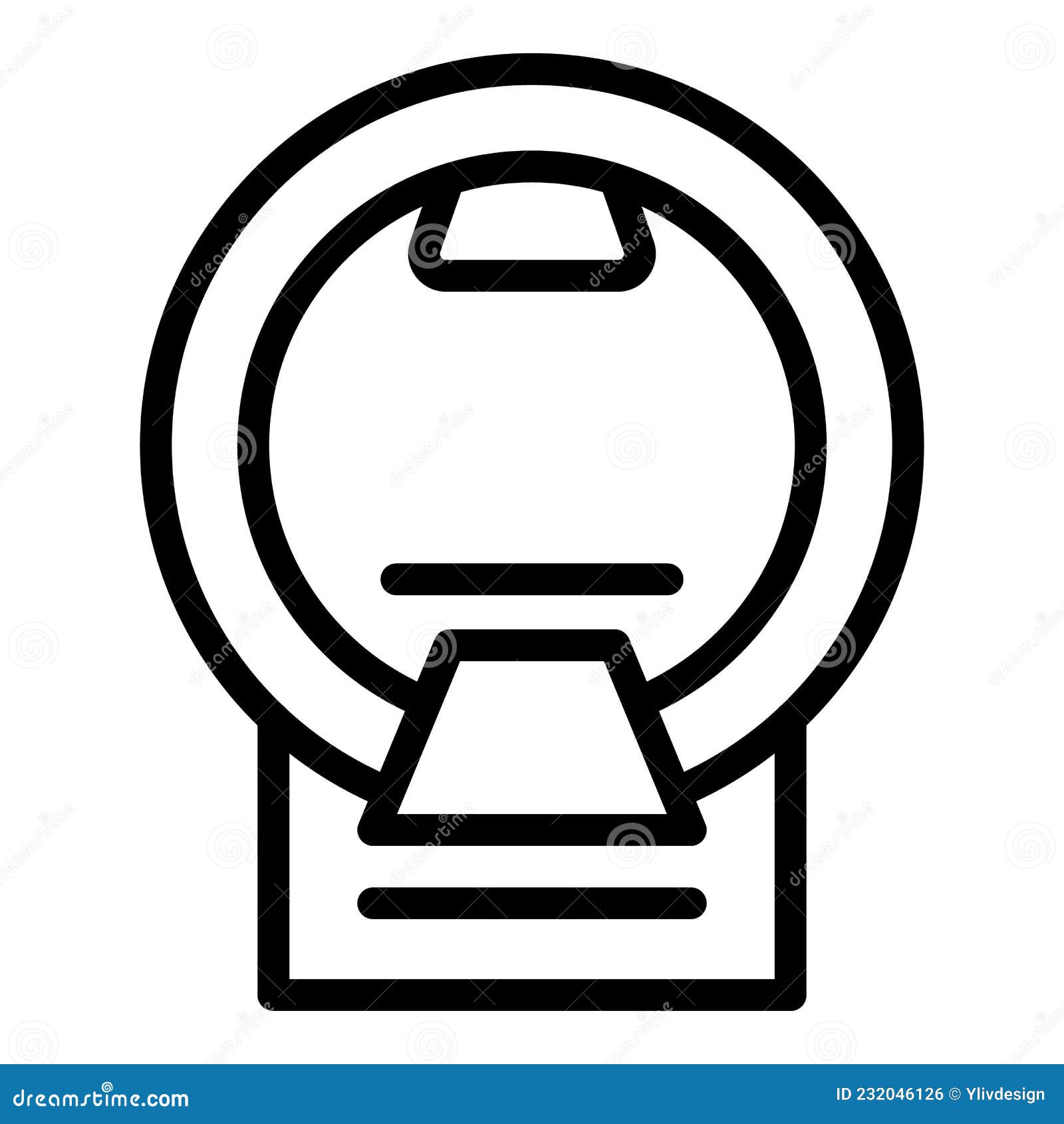 Round Mri Icon Outline Vector. Medical Machine Stock Vector ...
