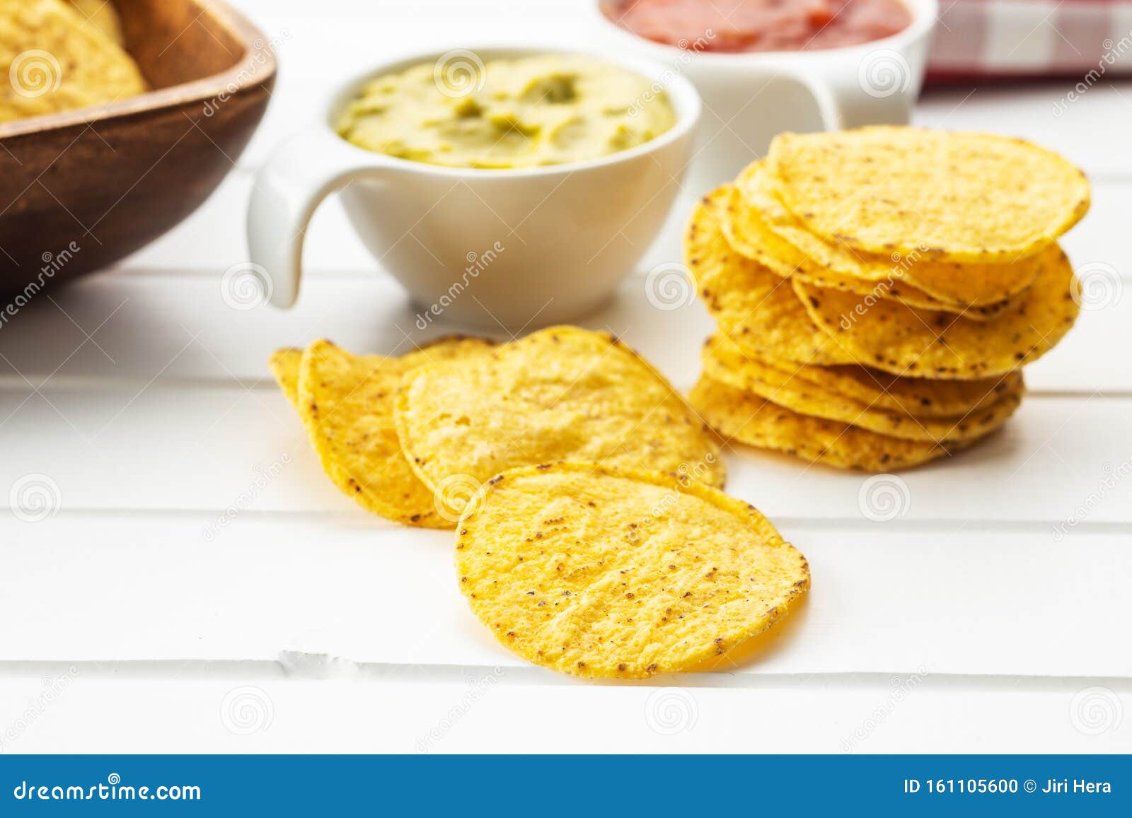 Round Nacho Chips. Yellow Tortilla Chips Stock Photo - Image of plate ...