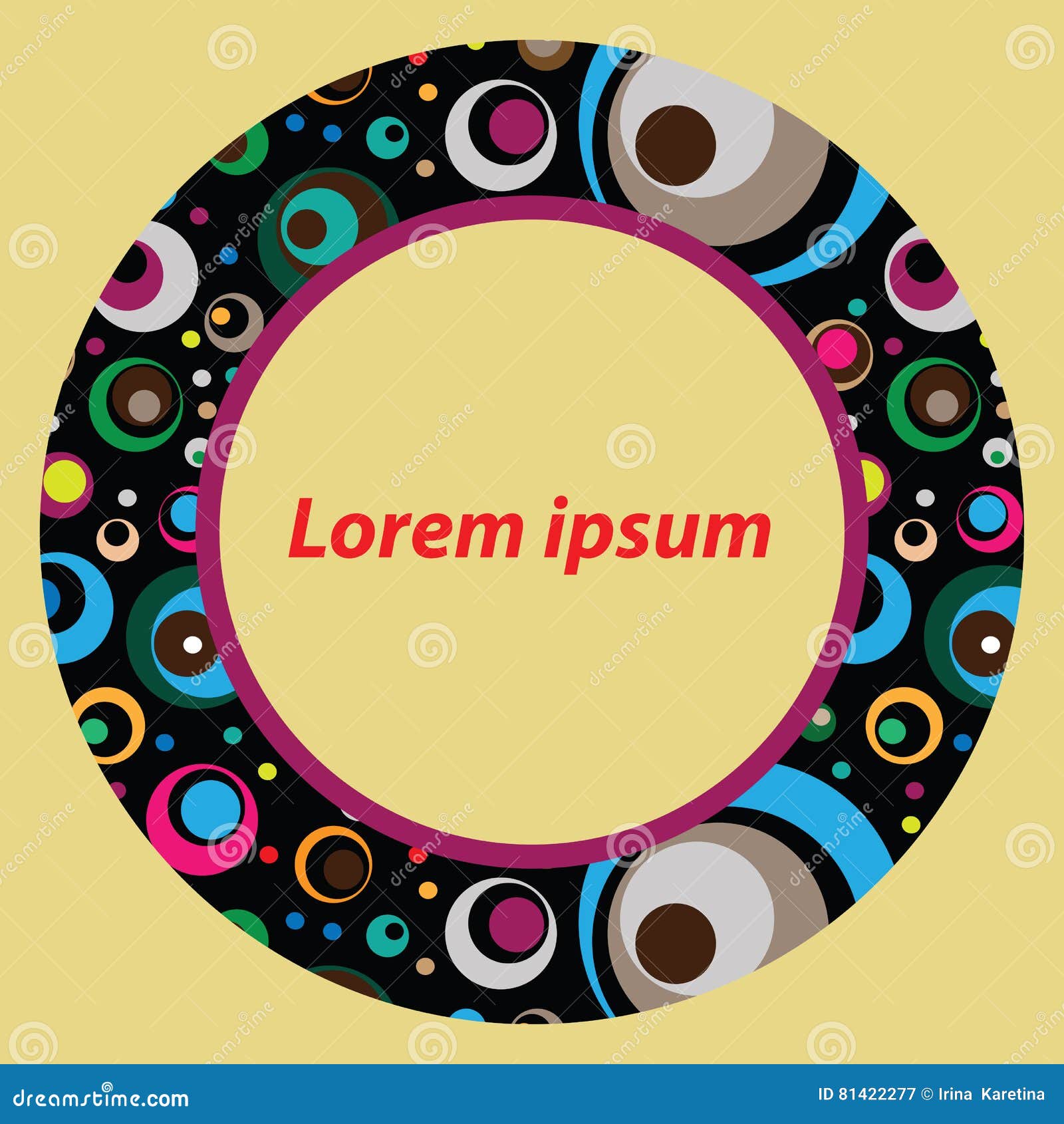 Round Narrow Decorative Vector Frame Stock Vector - Illustration of ...