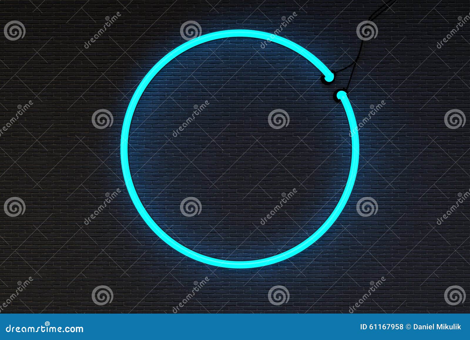 Round Neoan Sign Frame stock illustration. Illustration of advertise ...