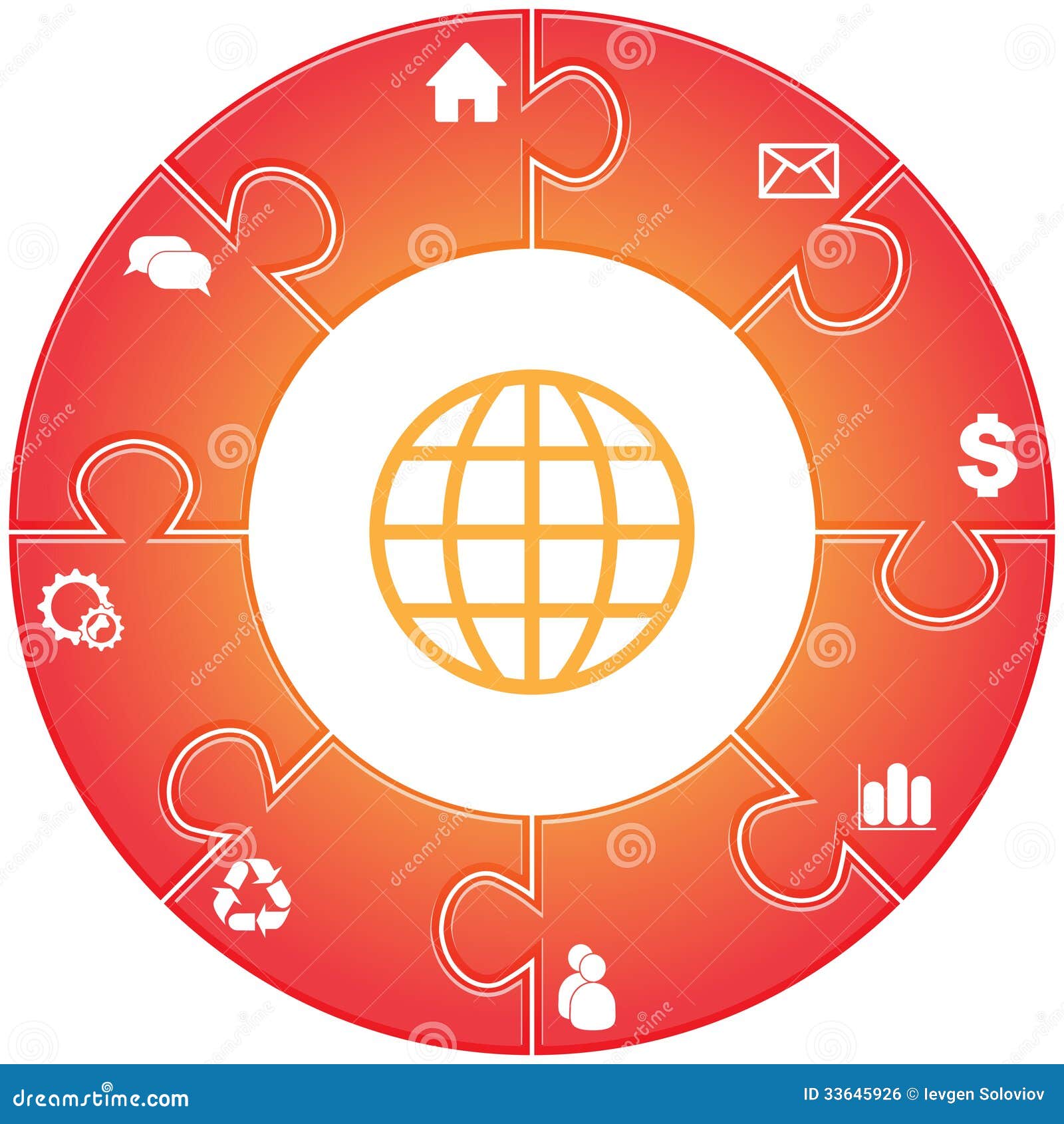 Round network diagram stock vector. Illustration of growth - 33645926
