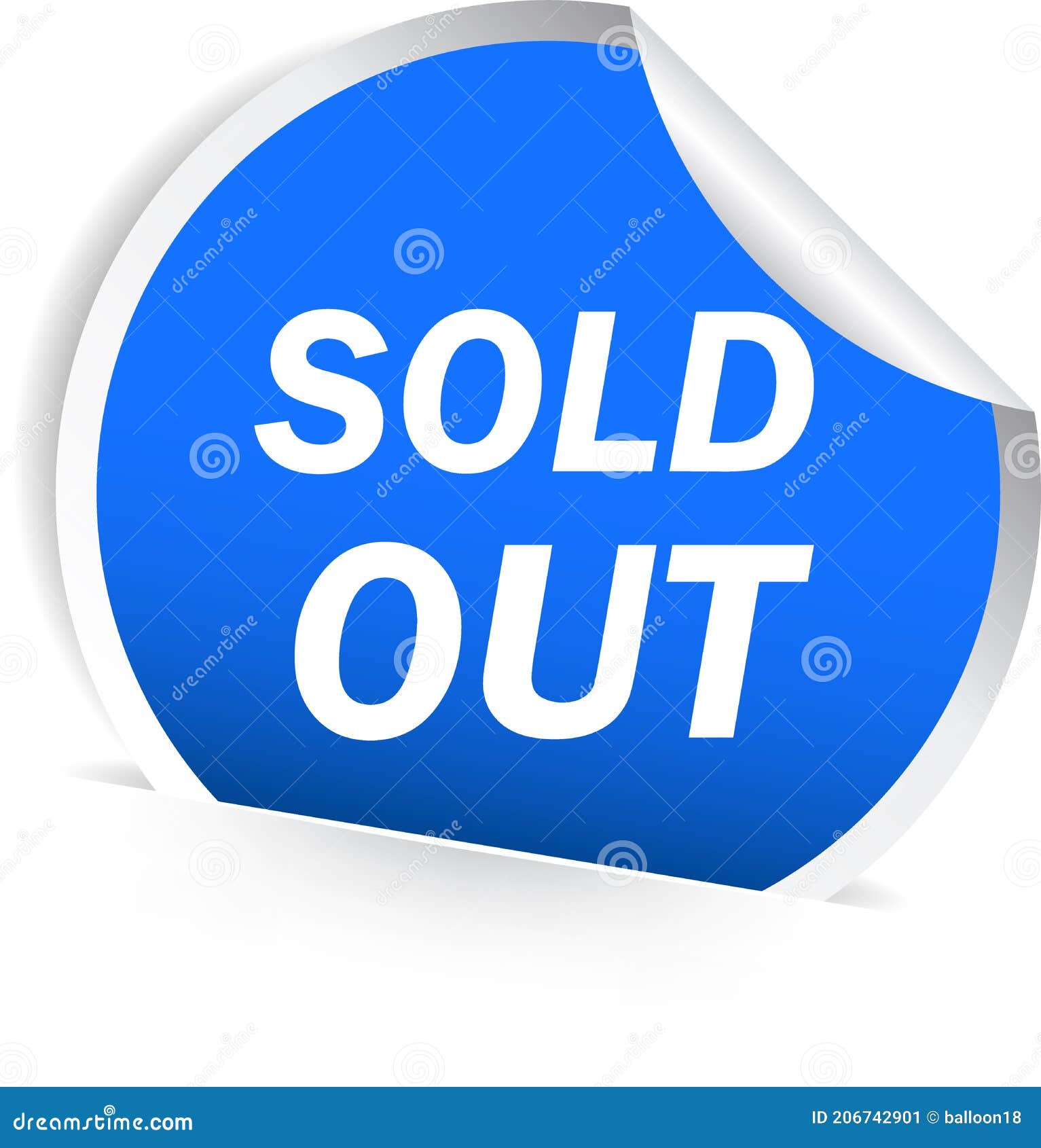Sold Out sticker stock vector. Illustration of label - 206742901
