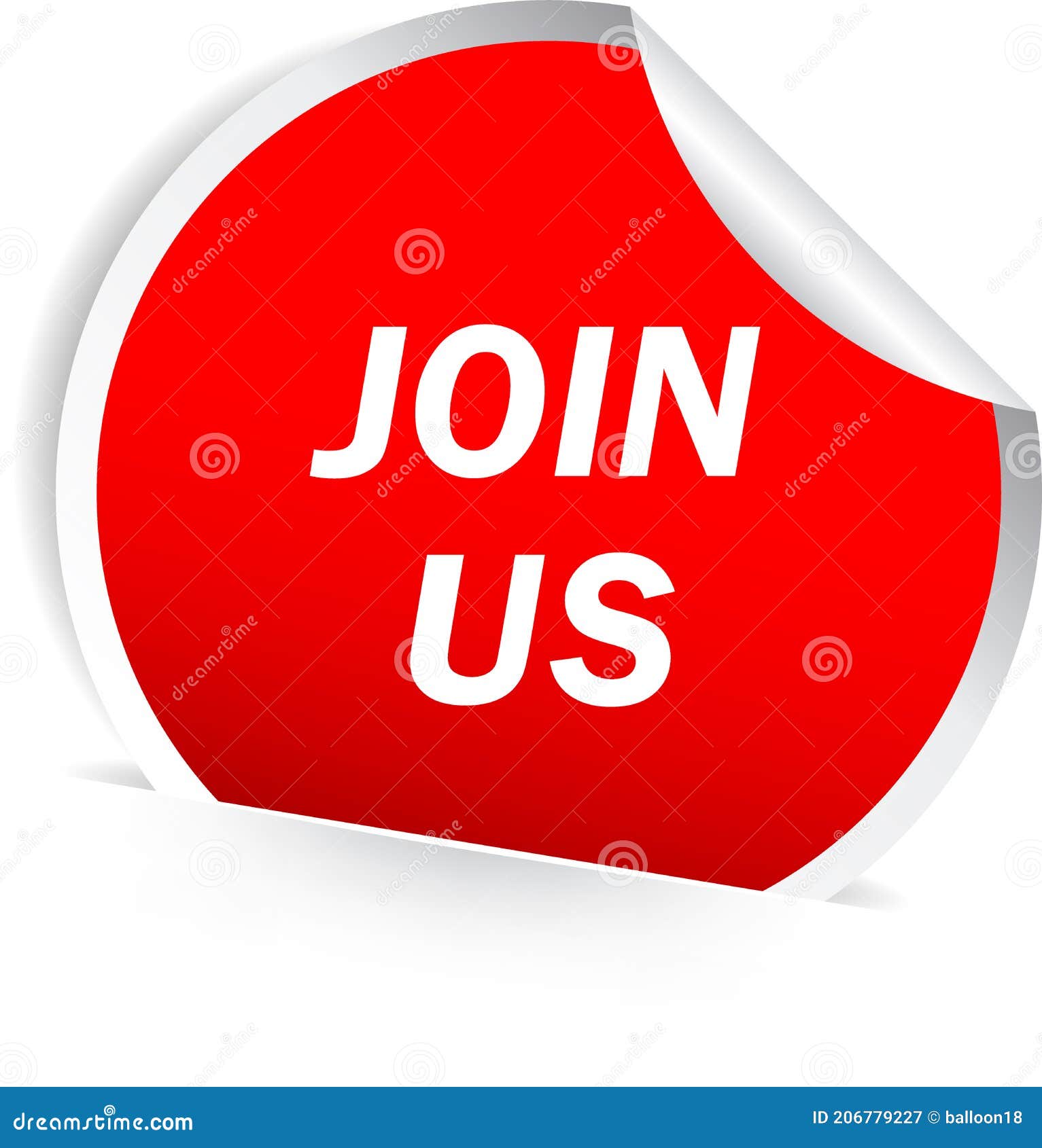 Join us vector sticker stock illustration. Illustration of clip - 206779227
