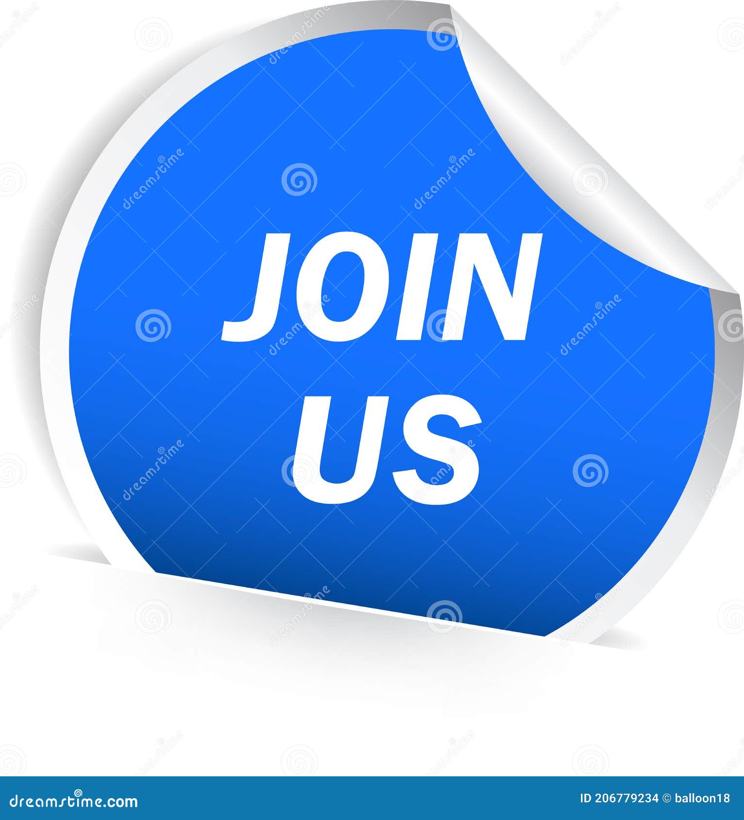 Join us vector sticker stock illustration. Illustration of deal - 206779234