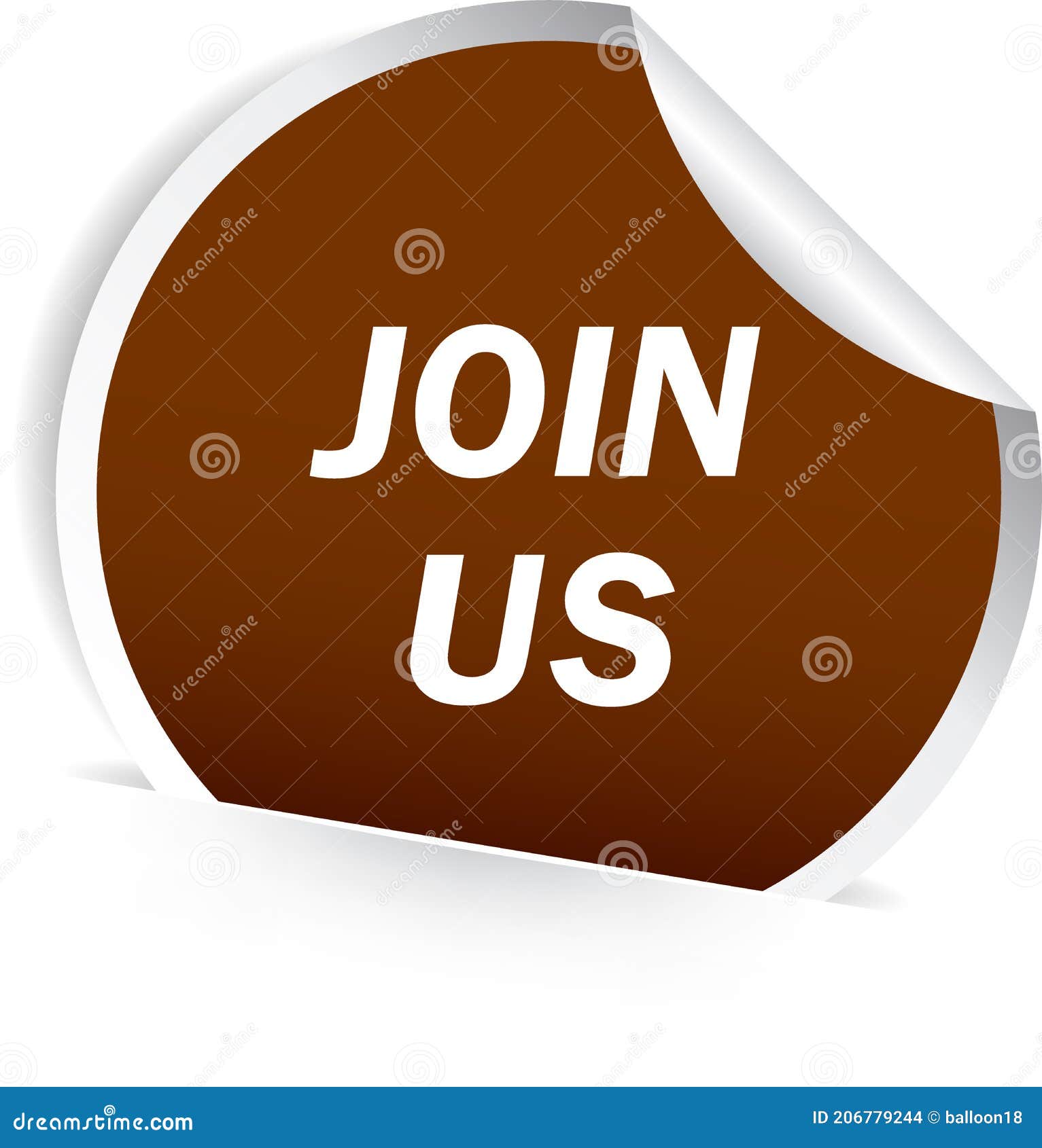 Join us vector sticker stock illustration. Illustration of avail ...