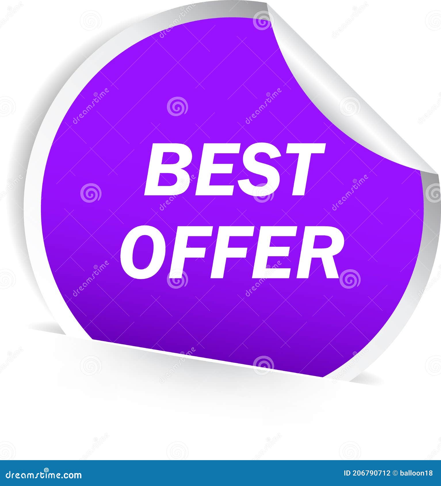 Best Offer vector sticker stock illustration. Illustration of corner ...