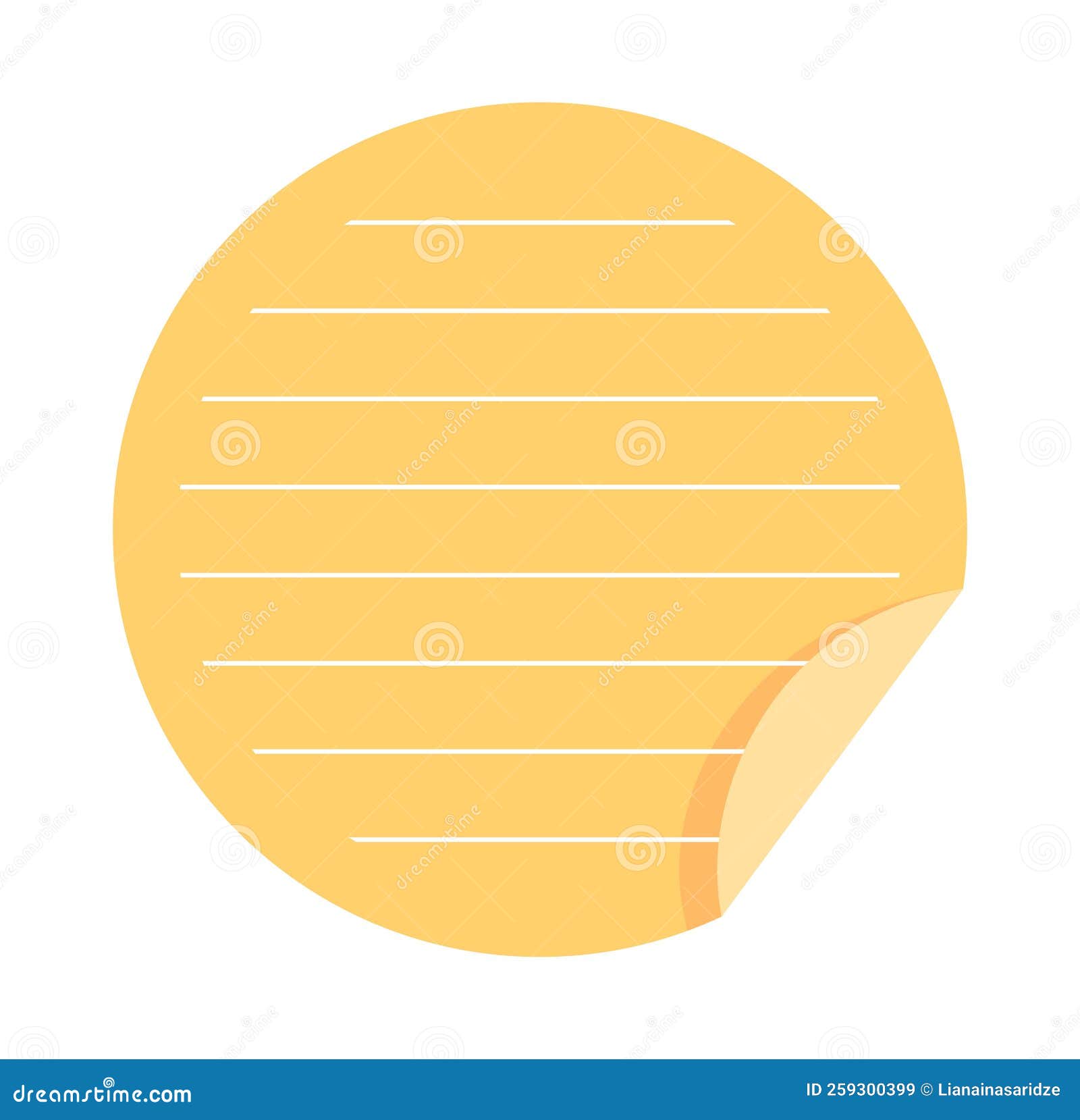 Round note icon stock vector. Illustration of post, note - 259300399