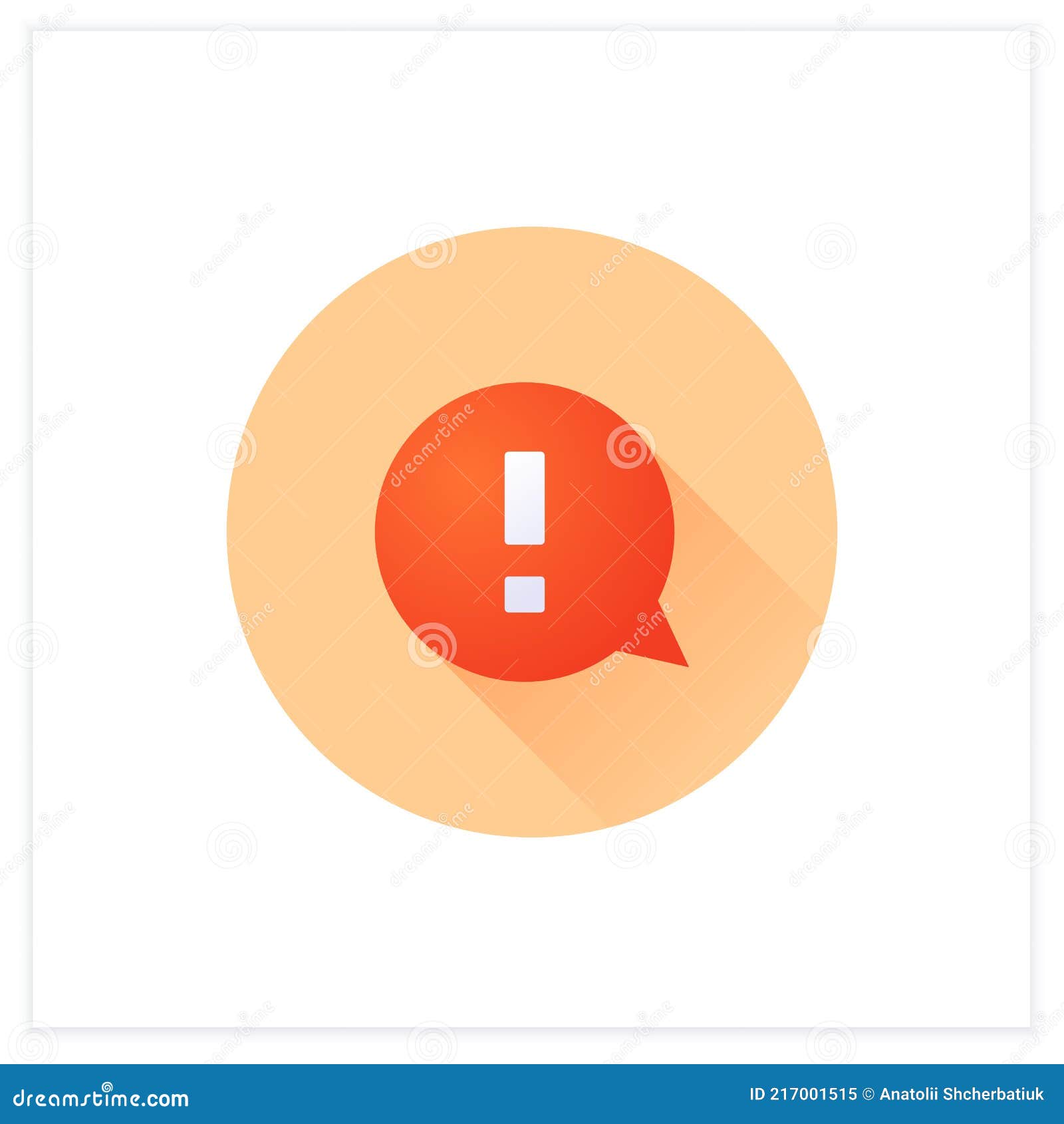 Round Notification Sign Flat Icon Stock Vector - Illustration of error ...