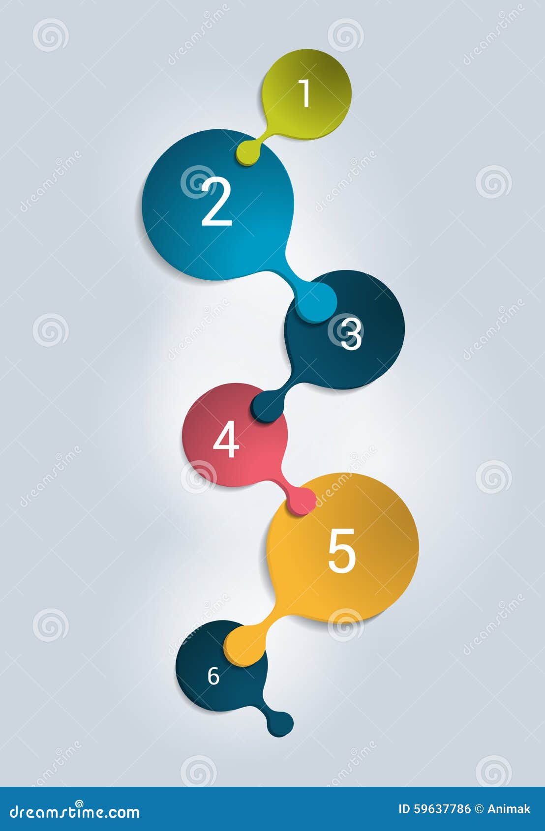 Numbered Step By Step Diagram. Cartoon Vector | CartoonDealer.com #61956215