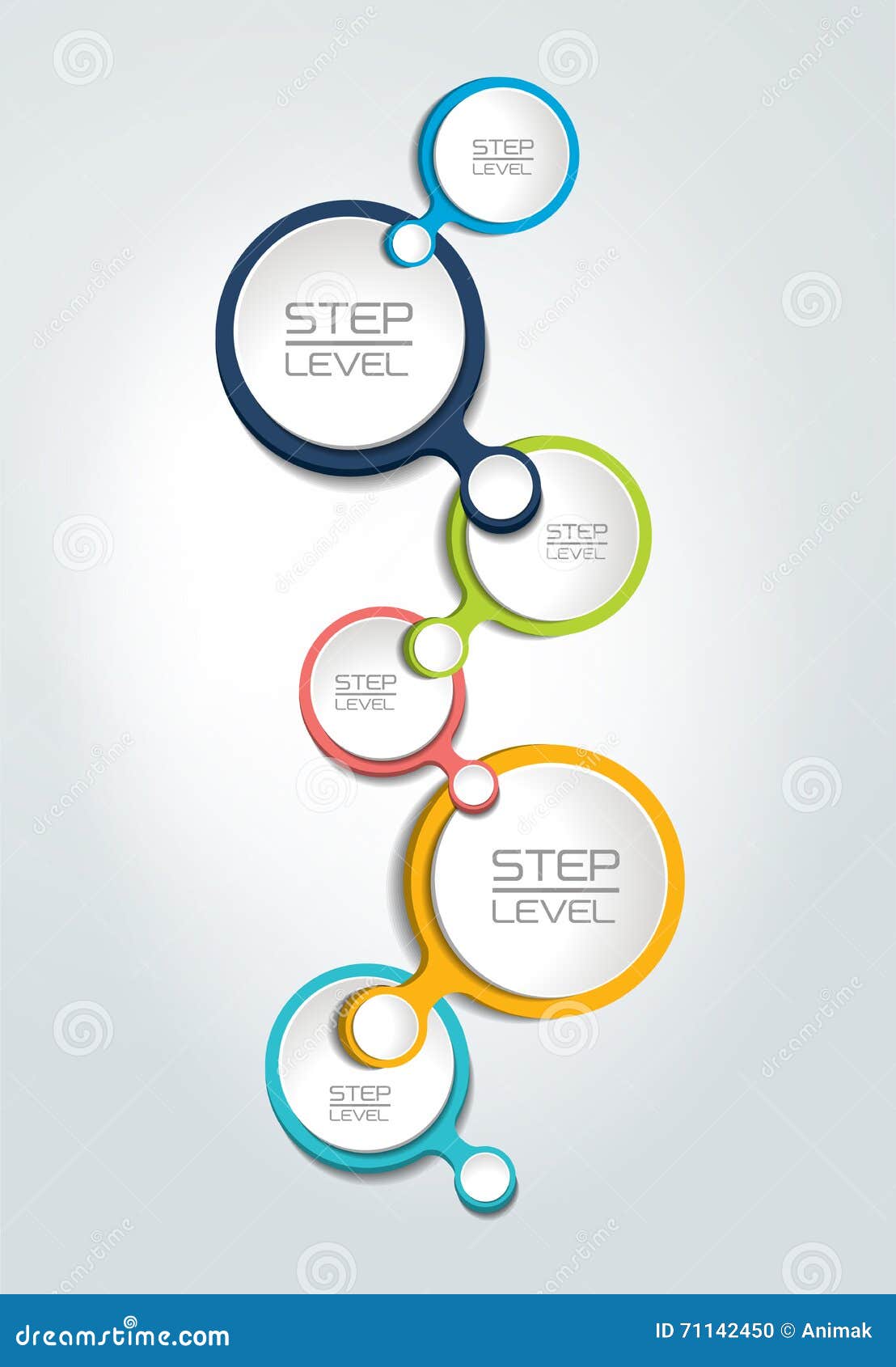 Numbered Step By Step Diagram. Infographic Flat Tab. Vector ...