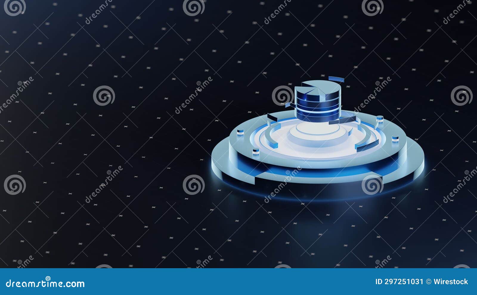 A Round Object with Many Blue Circles Around it that Appears Like ...