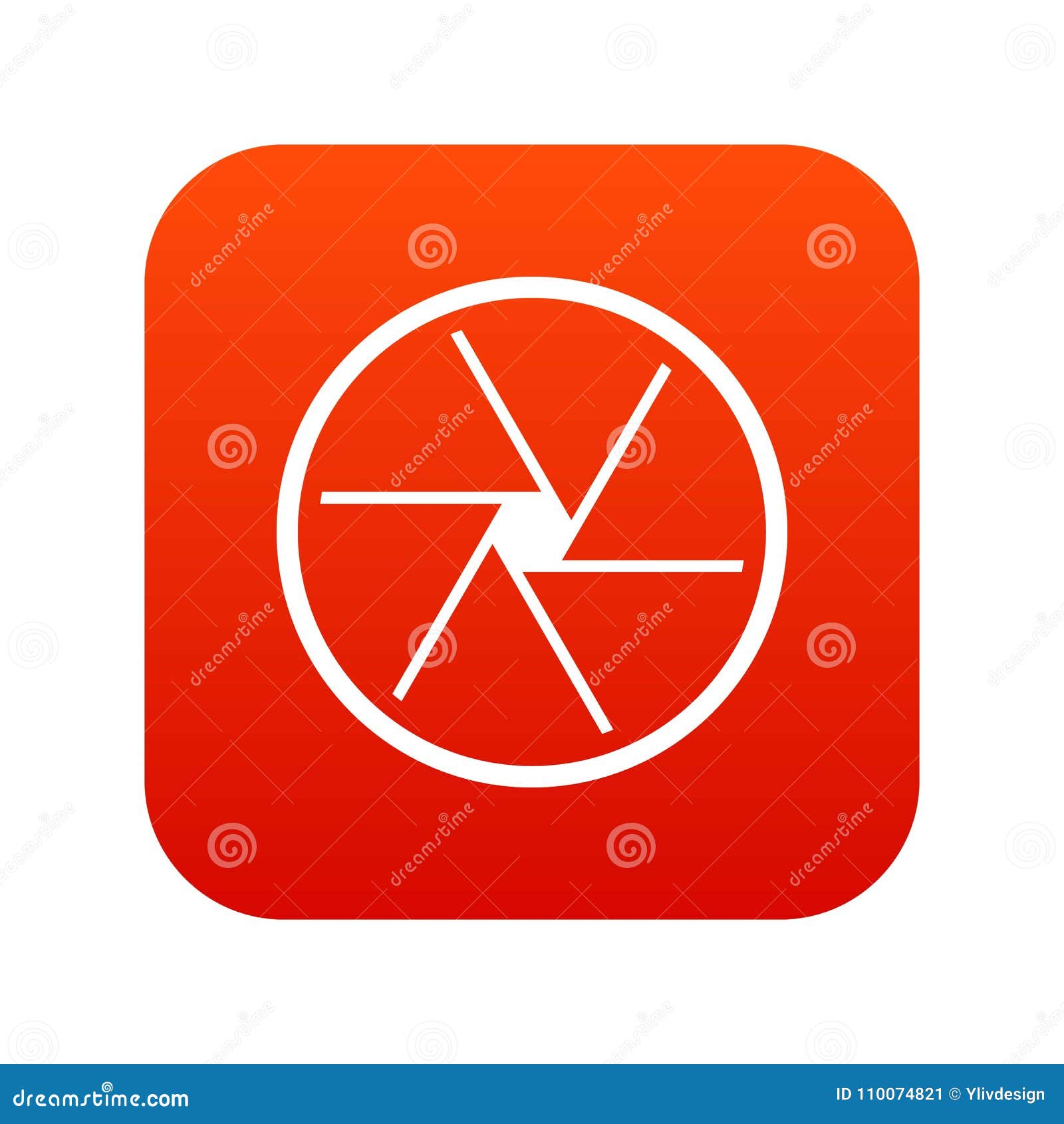 Round Objective Icon Digital Red Stock Vector - Illustration of frame ...