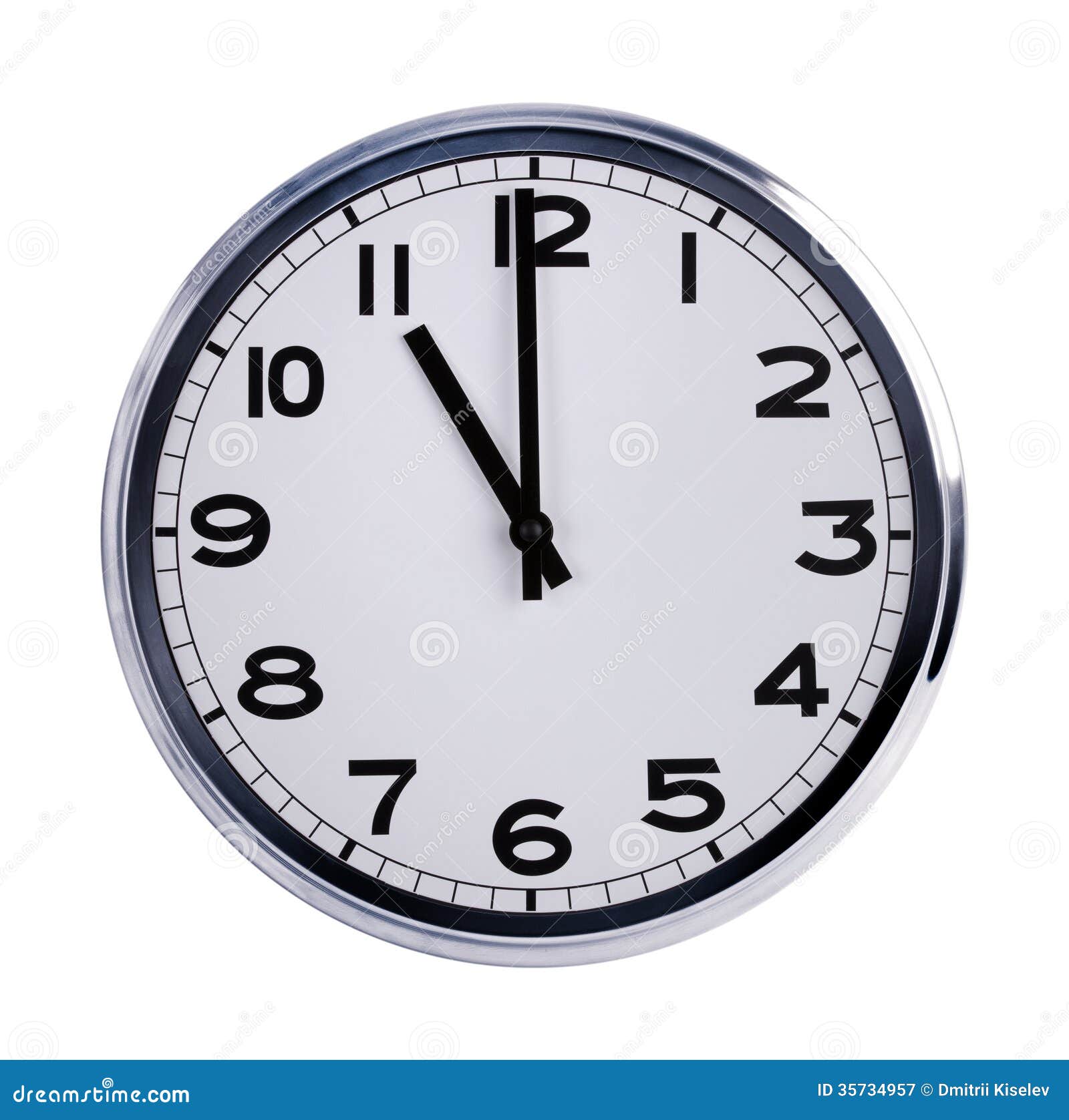 Round Office Clock Shows Eleven O'clock Royalty Free Stock Photography ... Round Office Clock Shows Eleven O'clock Royalty Free Stock Photography ...
