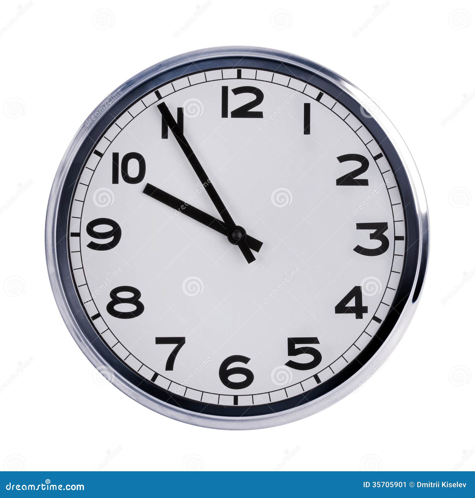 Round Office Clock Shows Ten O Clock Stock Image - Image of rotation ...