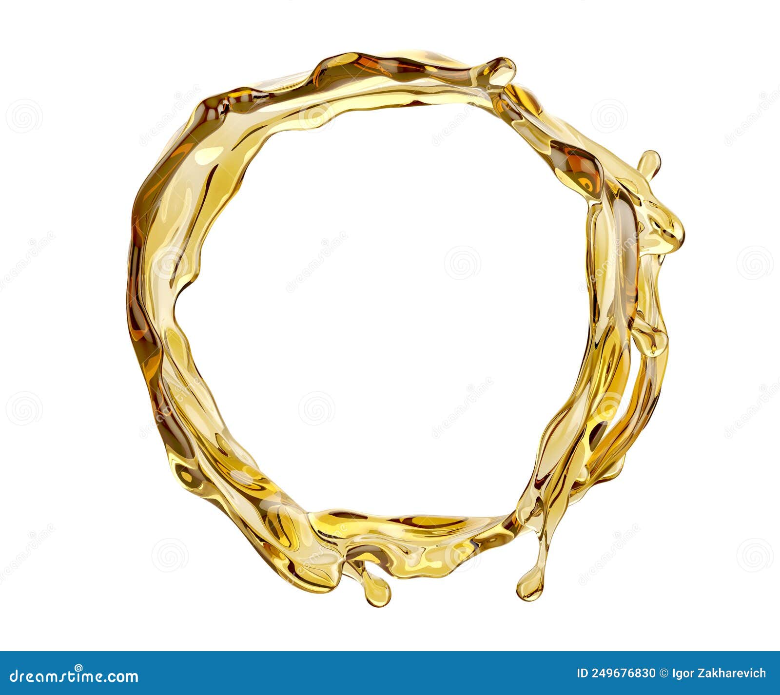 Round Oil Splash Isolation on a White Background. Stock Illustration ...