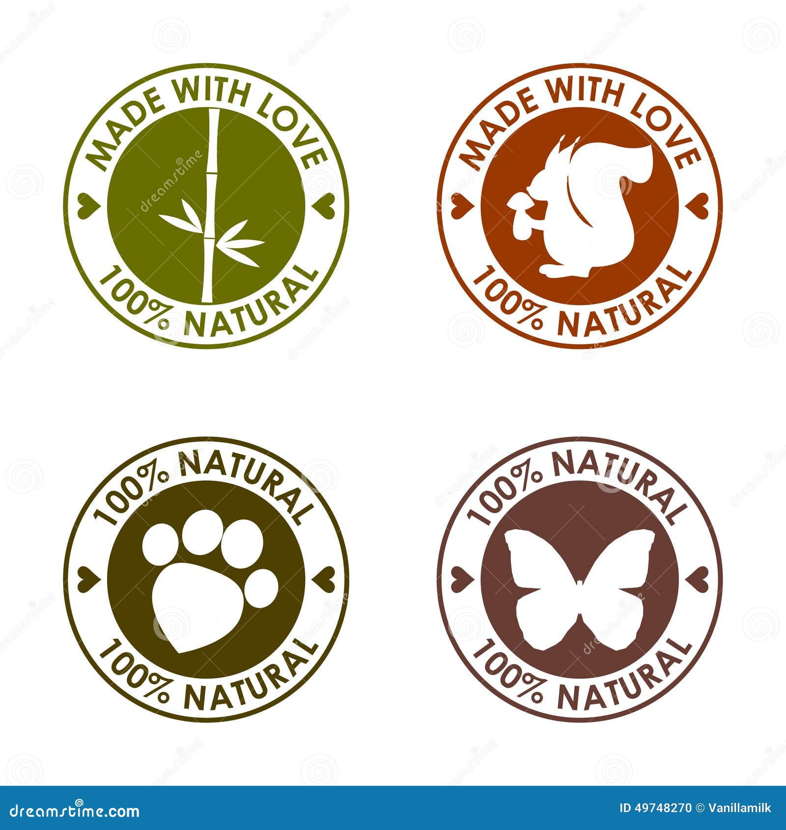 Round Old Distorted Vector Stamp Set for Use in Design Stock Vector ...