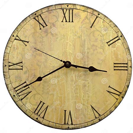 Round Old Style Wall Clock stock image. Image of numbers - 1663253